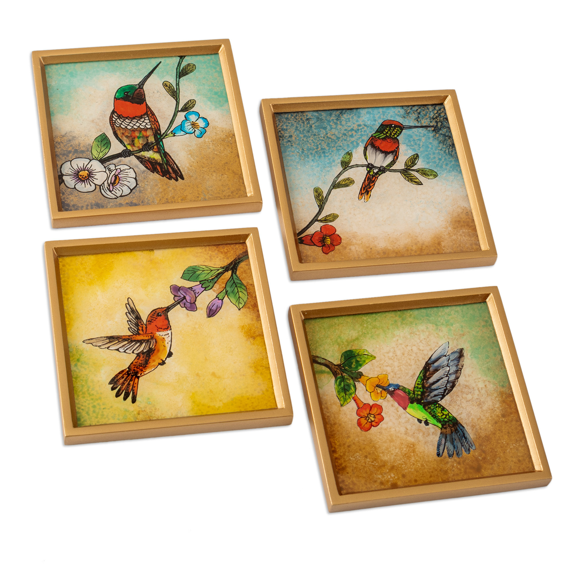 Red Barrel Studio® Handmade Joy At Sunset Reverse Painted Glass ...