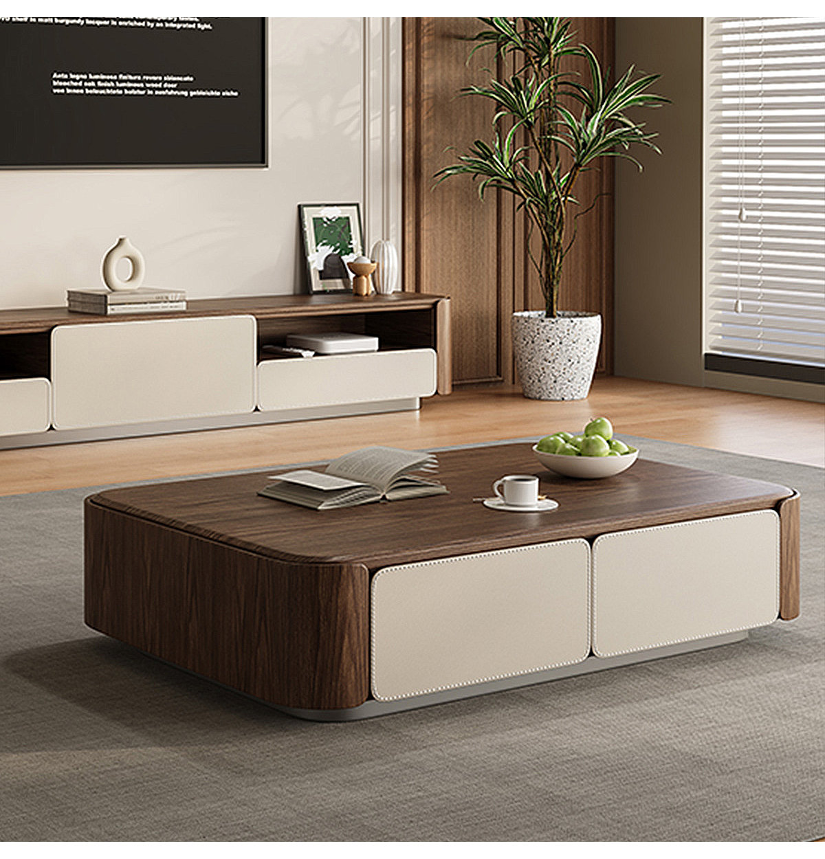 Finesse Furni Rectangular saddle leather coffee table | Wayfair