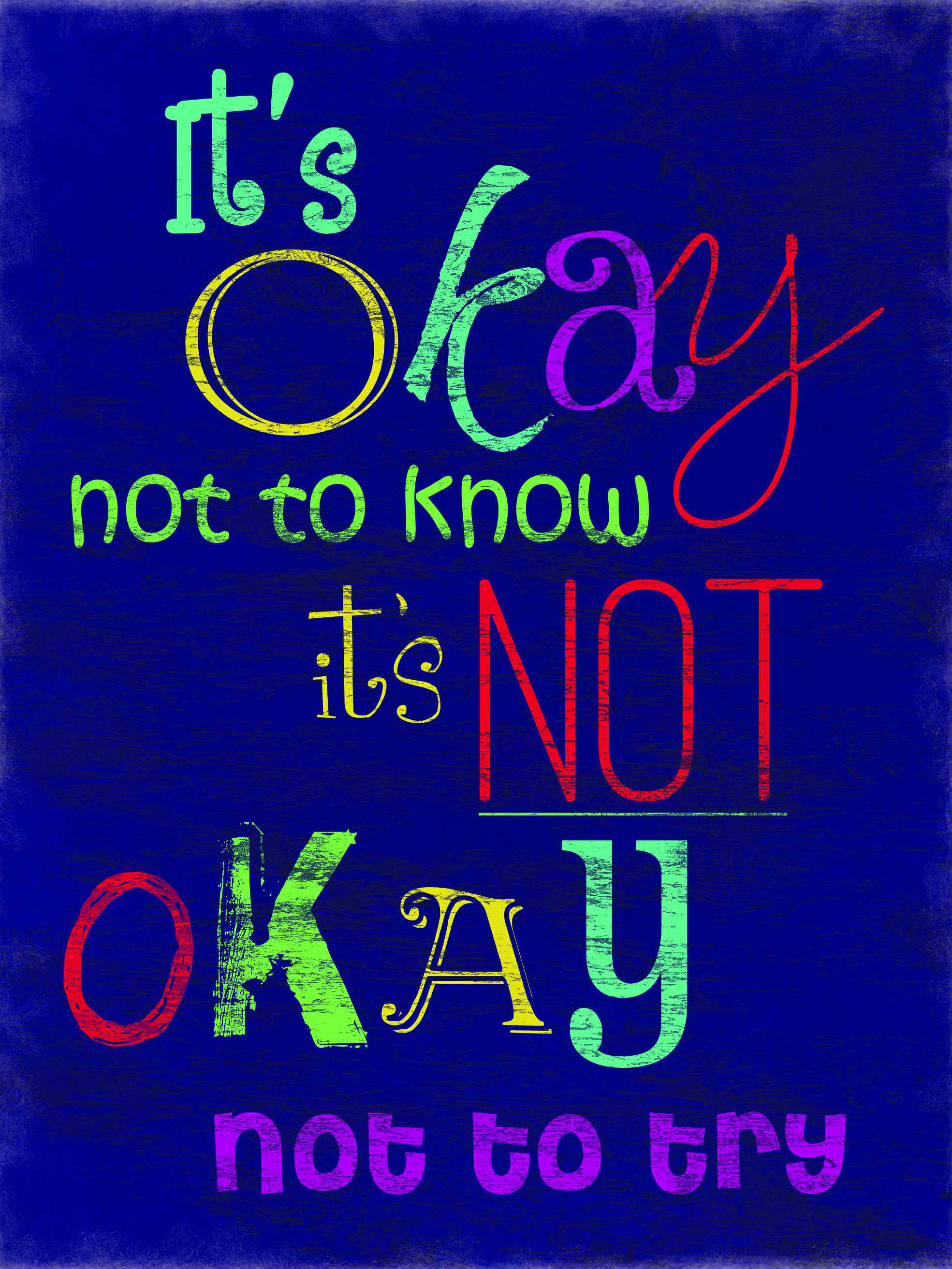 Trinx Okay Not Okay Blue - Wayfair Canada