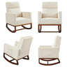 Wade Logan® Side Pockets Modern High Back Rocking Chair with Solid Wood ...