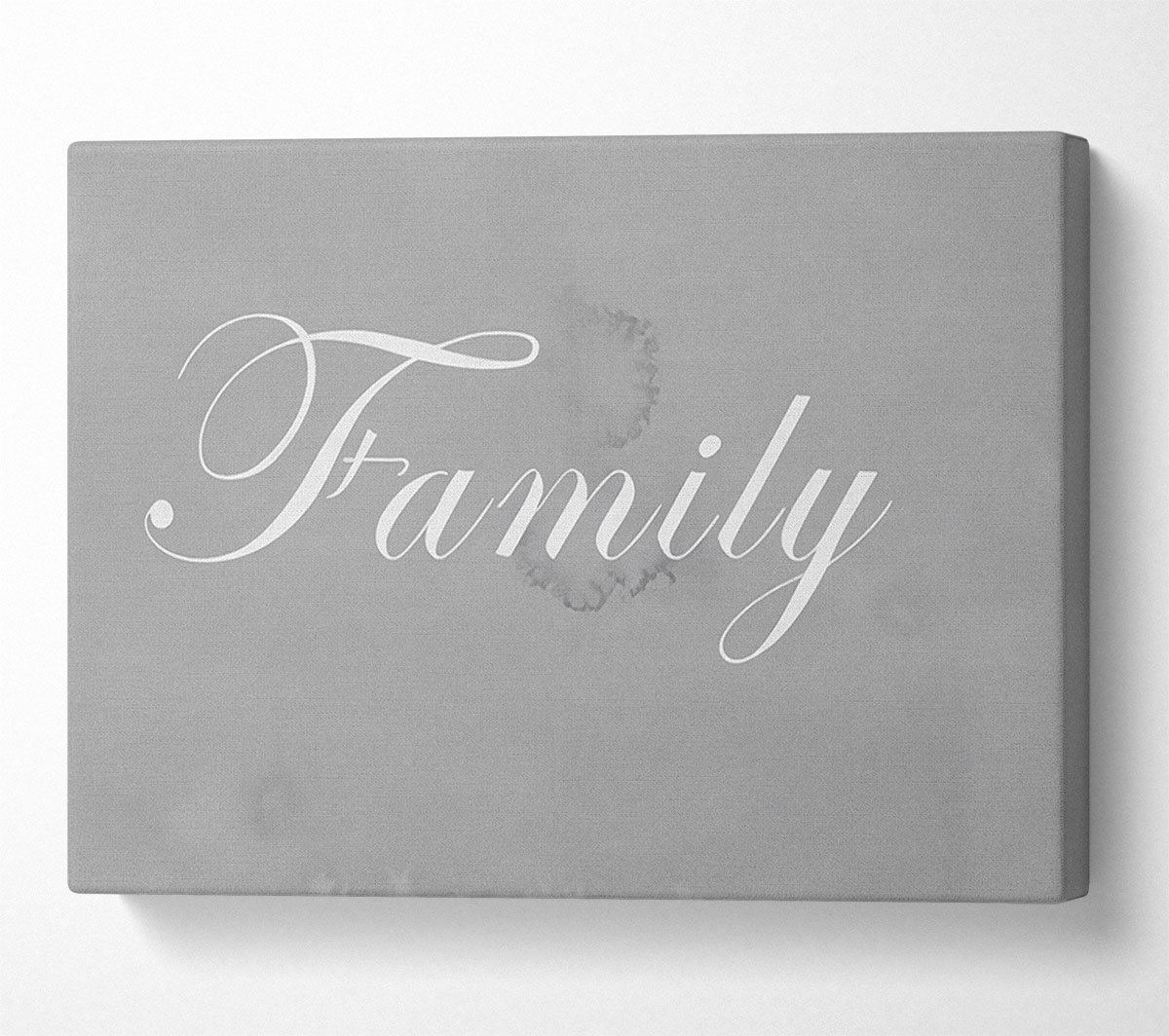 Happy Larry Family Quote Always And Forever Grey White - Wrapped Canvas ...