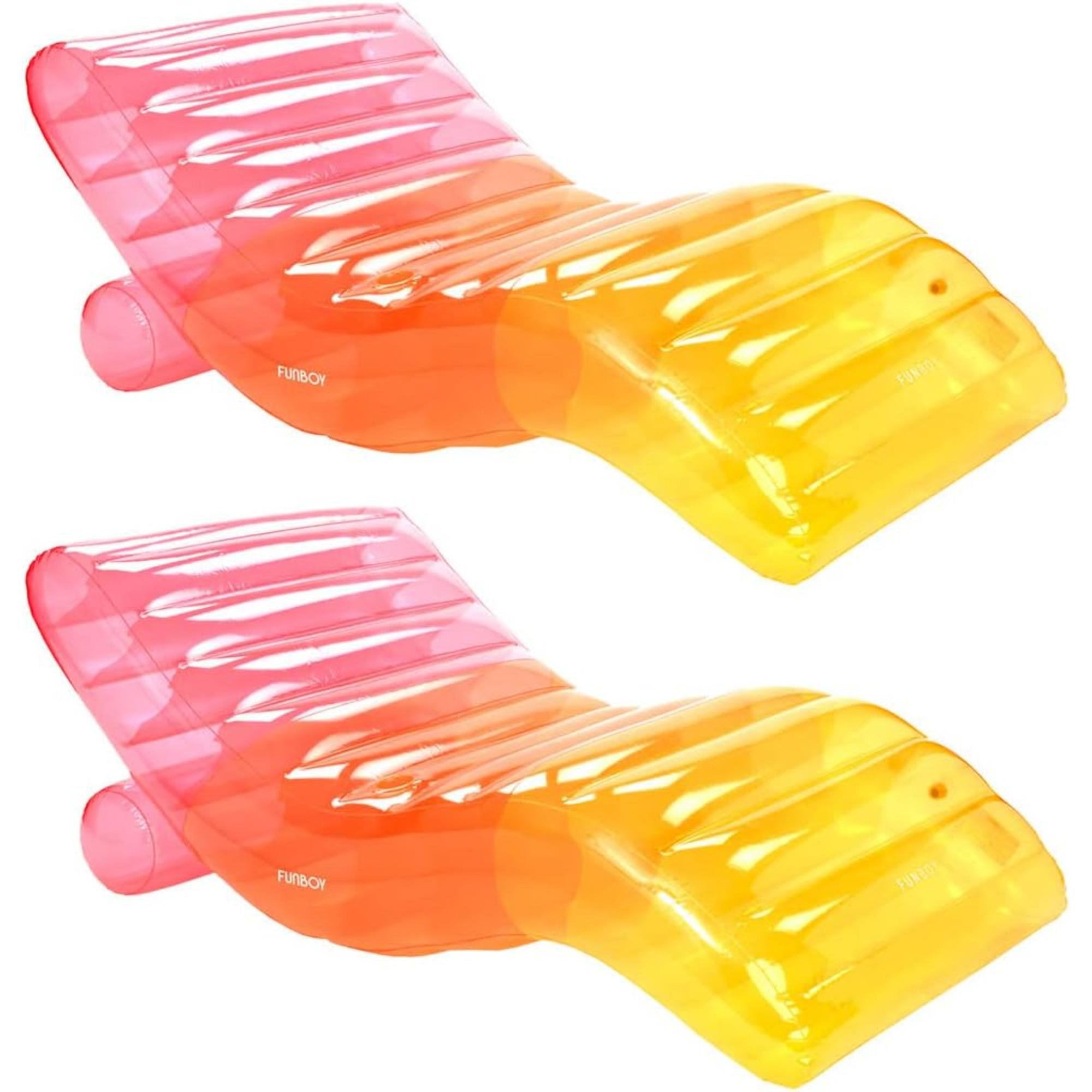 Textiles Hub Giant Inflatable Luxury Clear Rainbow Chaise , Chair Pool ...