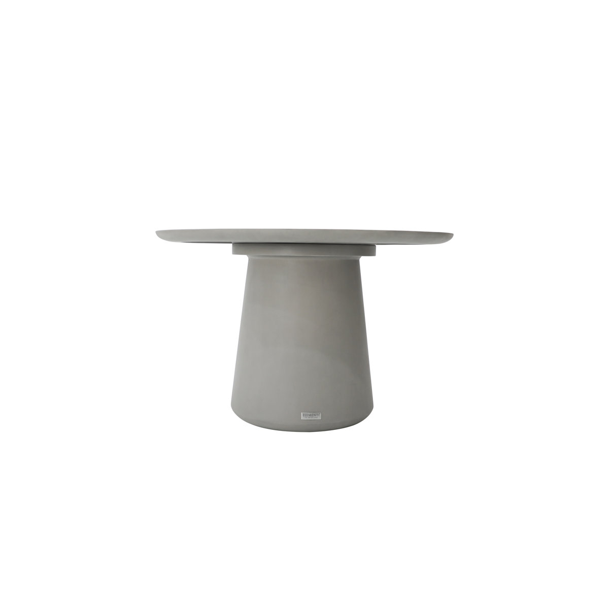 Elementi Rio 48" Round Concrete Dining Table, Space Grey | Wayfair