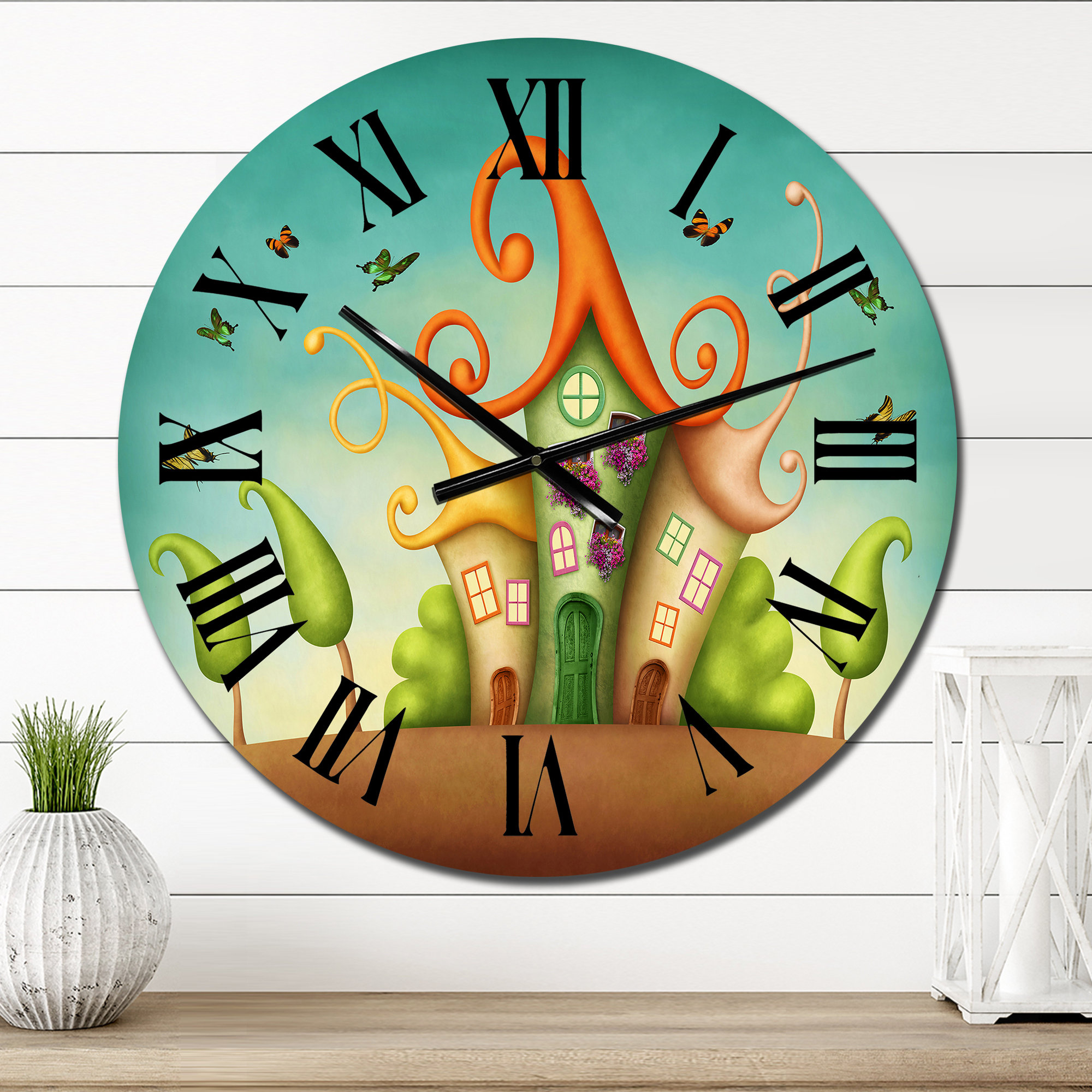 East Urban Home Blue Fantasy Castles with Red Roofs I - Children's Art ...