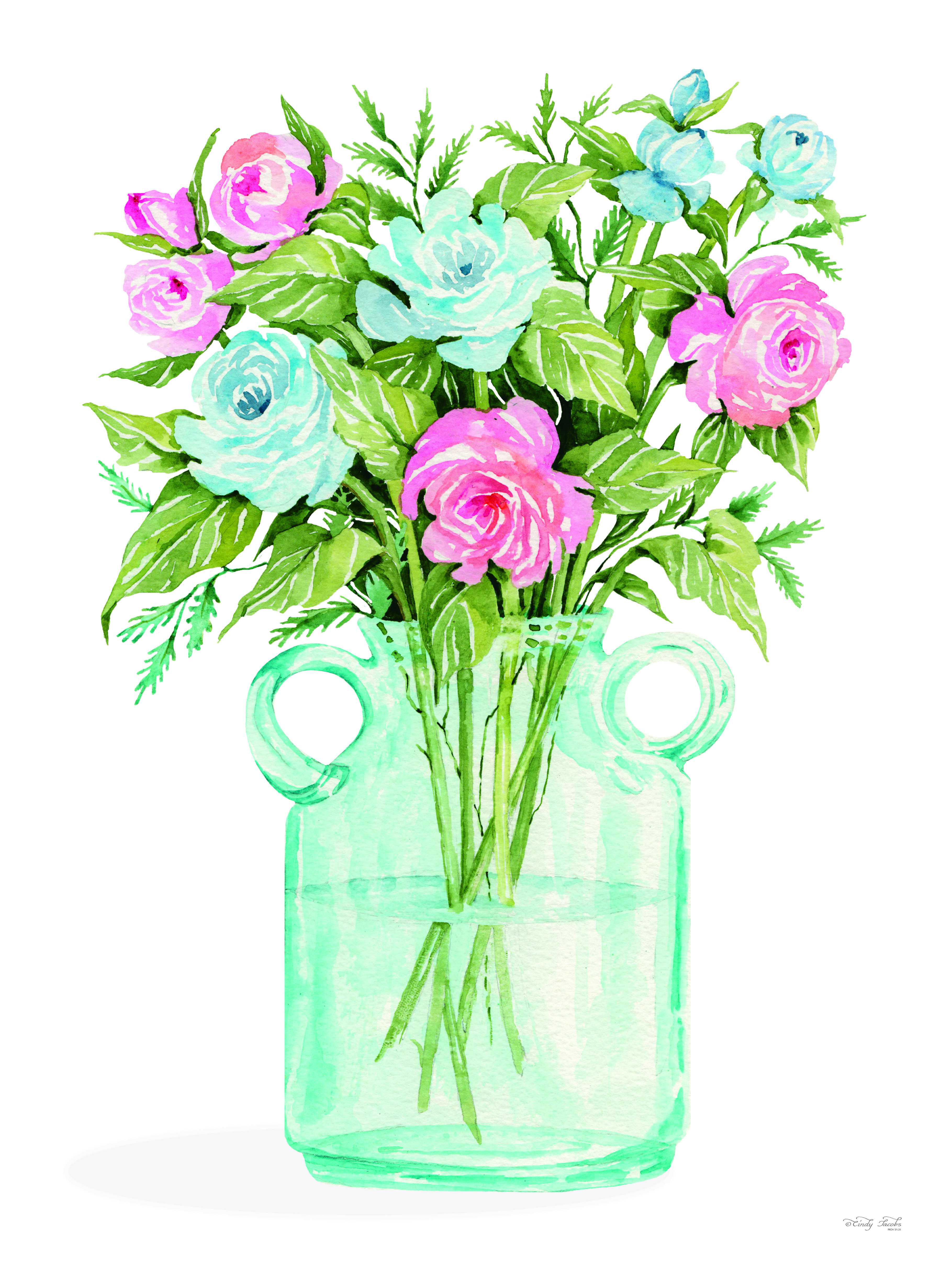 Wildon Home® Pretty Posies II by Cindy Jacobs - Wrapped Canvas Print ...