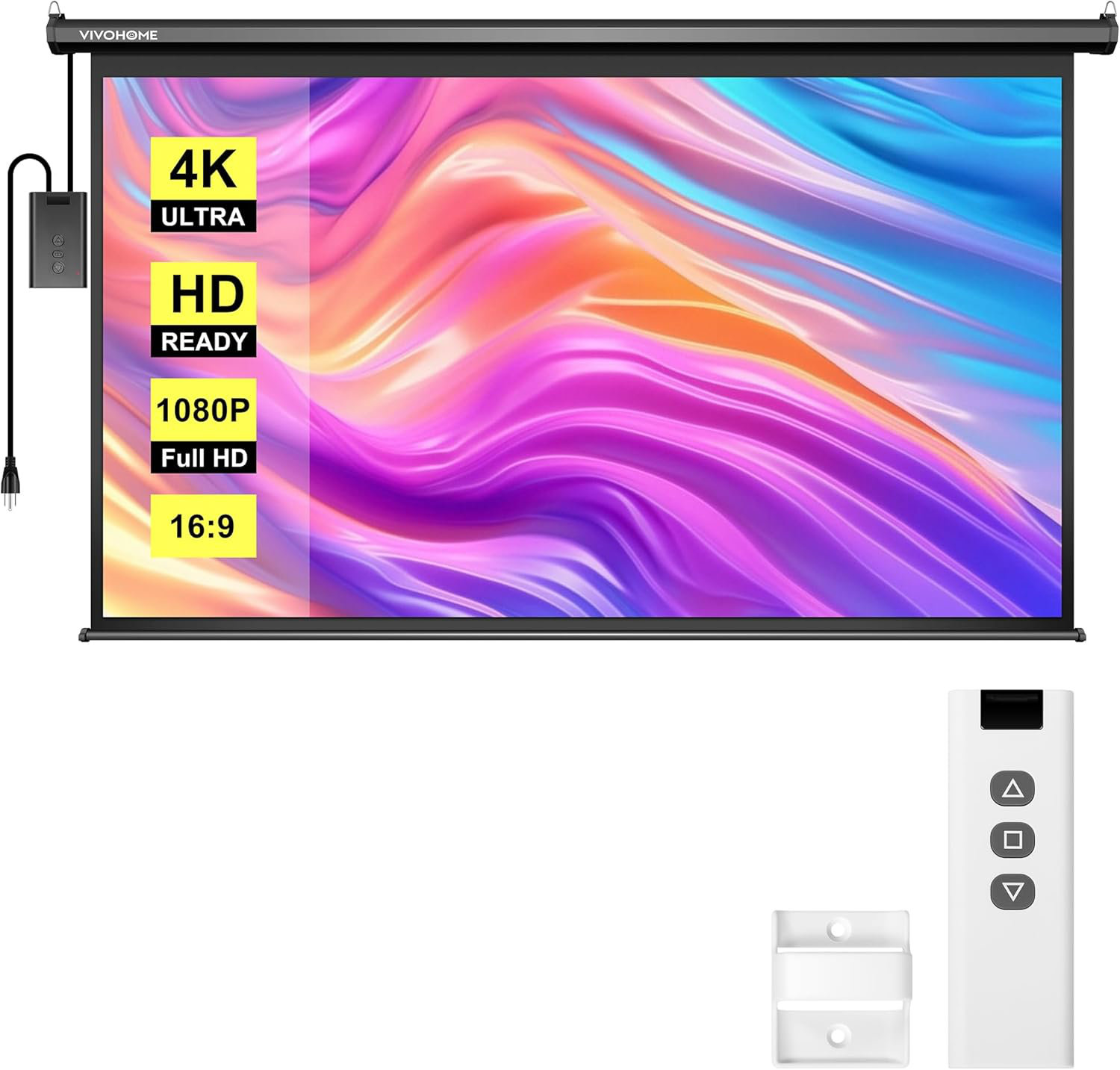 VIVOHOME 16:9 84 Inch Electric Projector Screen with Remote | Wayfair