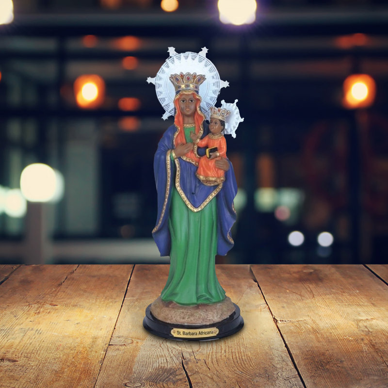 Trinx Jenavee 12"H Saint Barbara Africana Holy Figurine | Wayfair