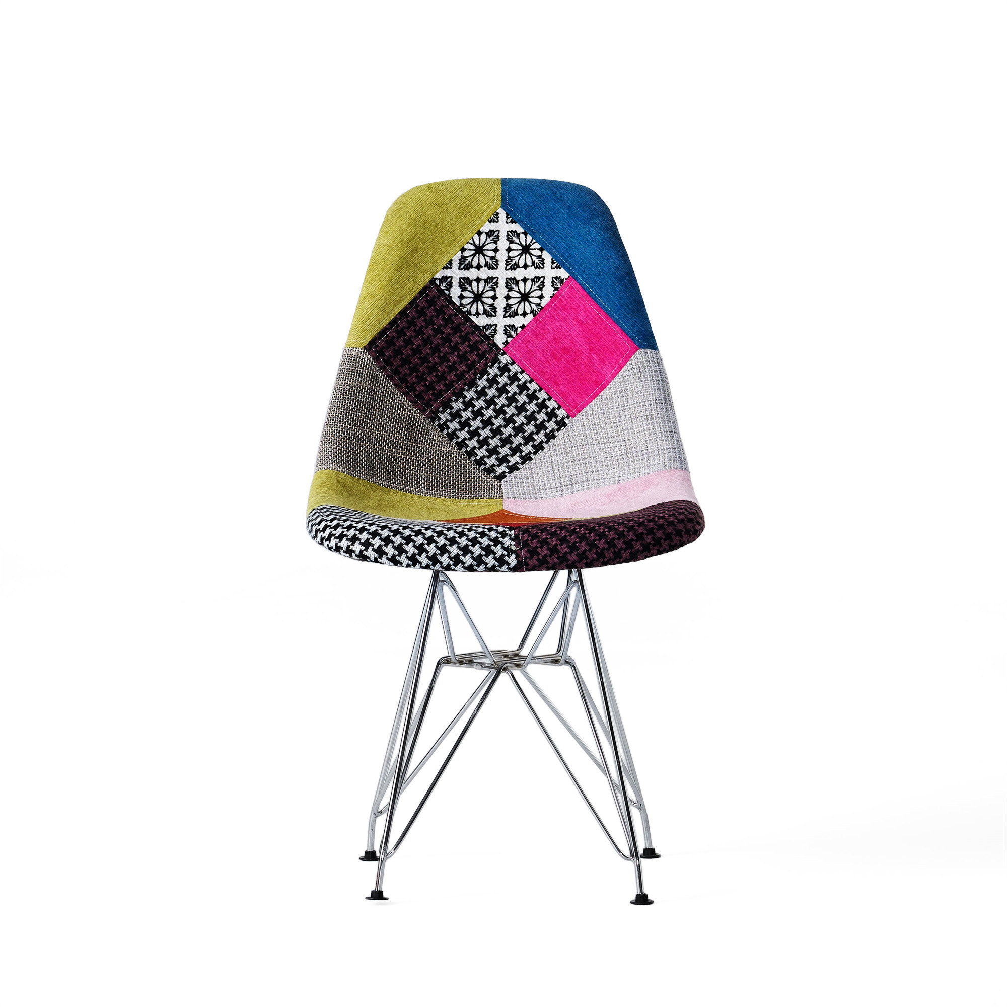 Dakota Fields Patchwork Accent Chair Bohemian Style Fabric? Chair With ...