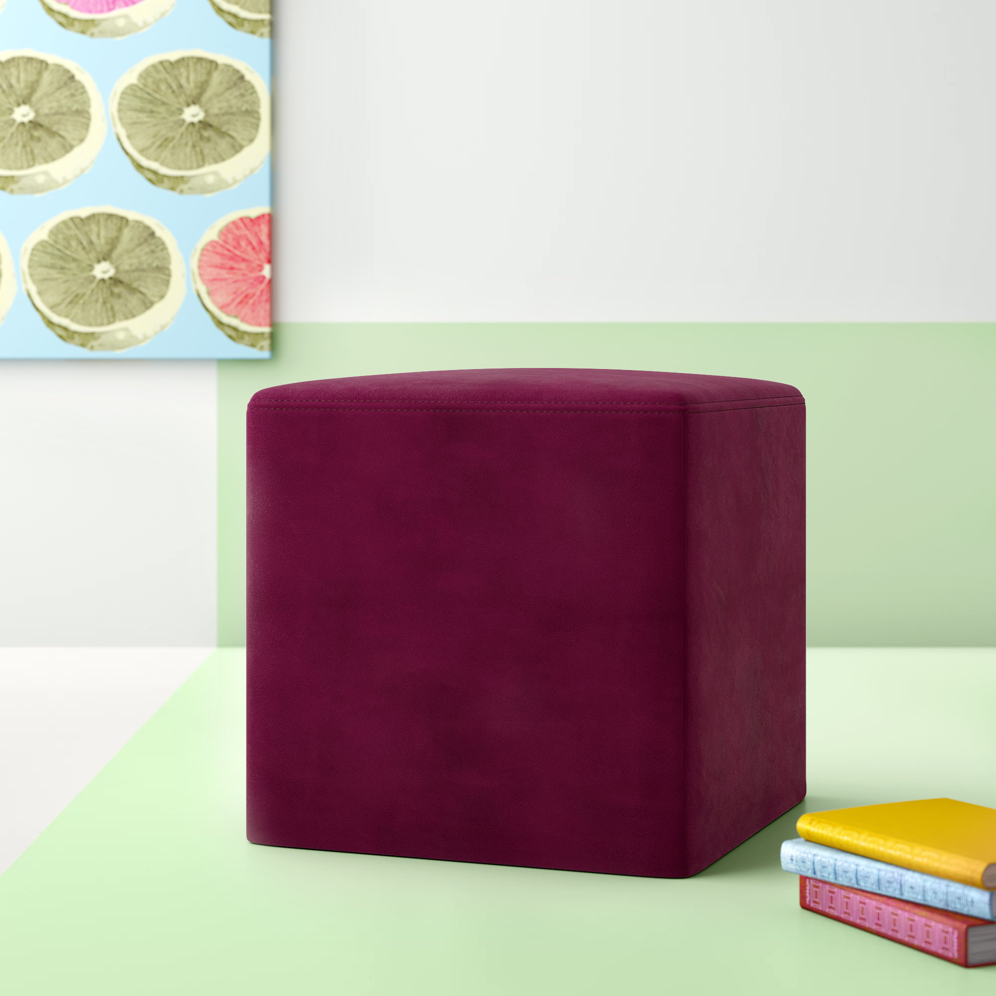 Mercer41 Morissette 16" Velvet Square Cube Ottoman - Wayfair Canada