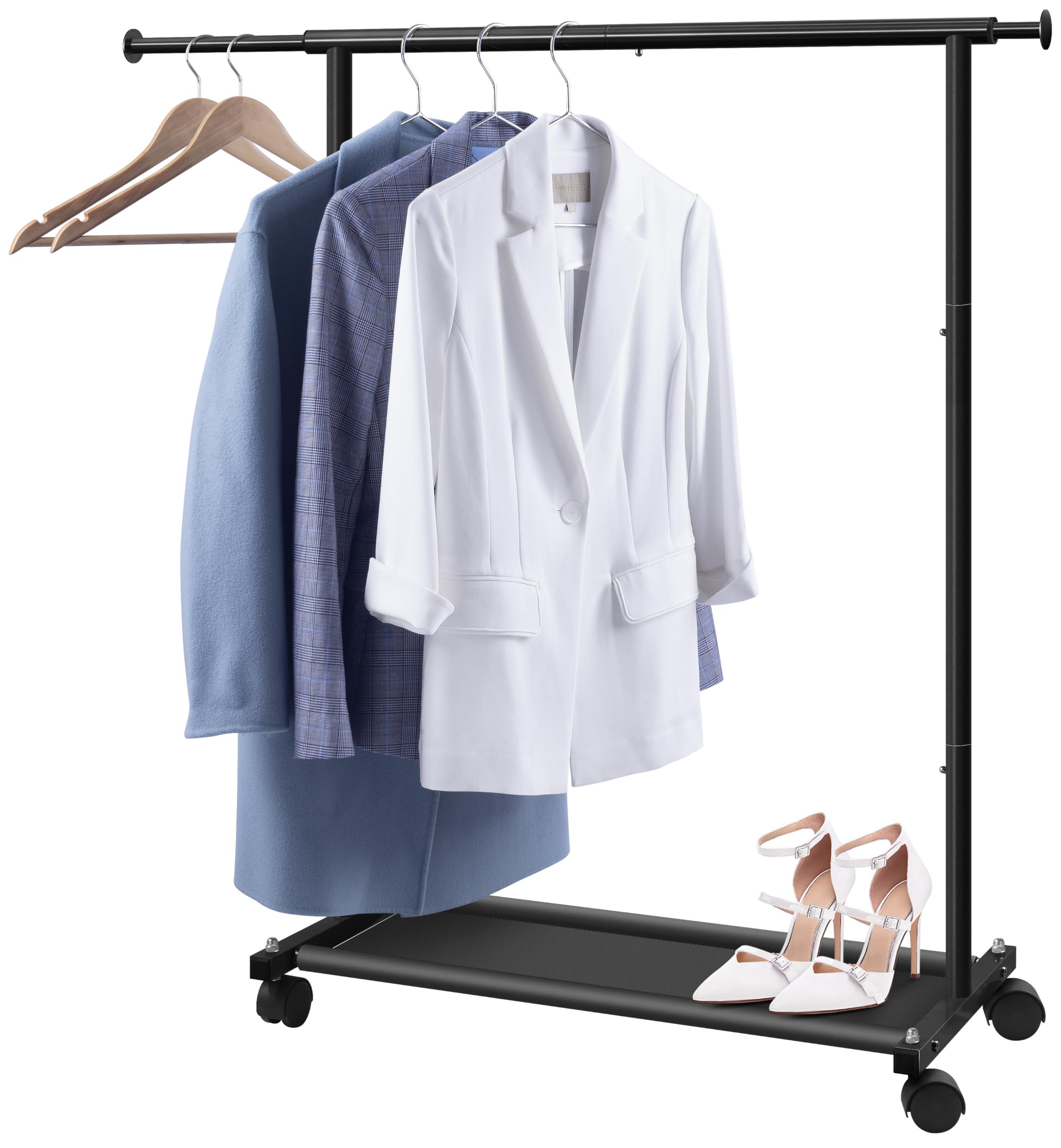 Latitude Run® Short Clothing Racks For Hanging Clothes With Bottom ...