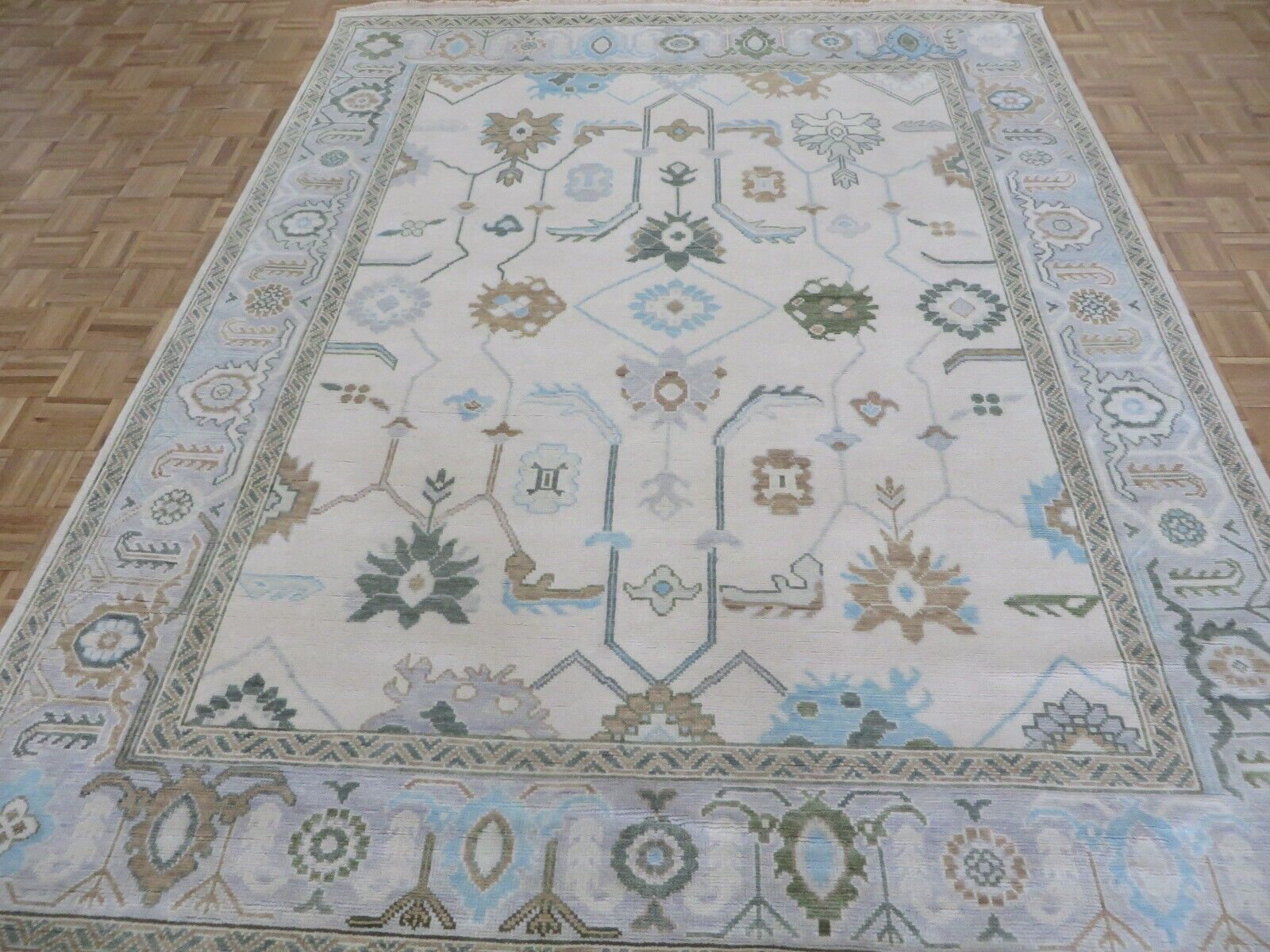 OrientalRugGalaxy One-of-a-Kind 7'10" X 9'10" Wool Area Rug in Ivory ...
