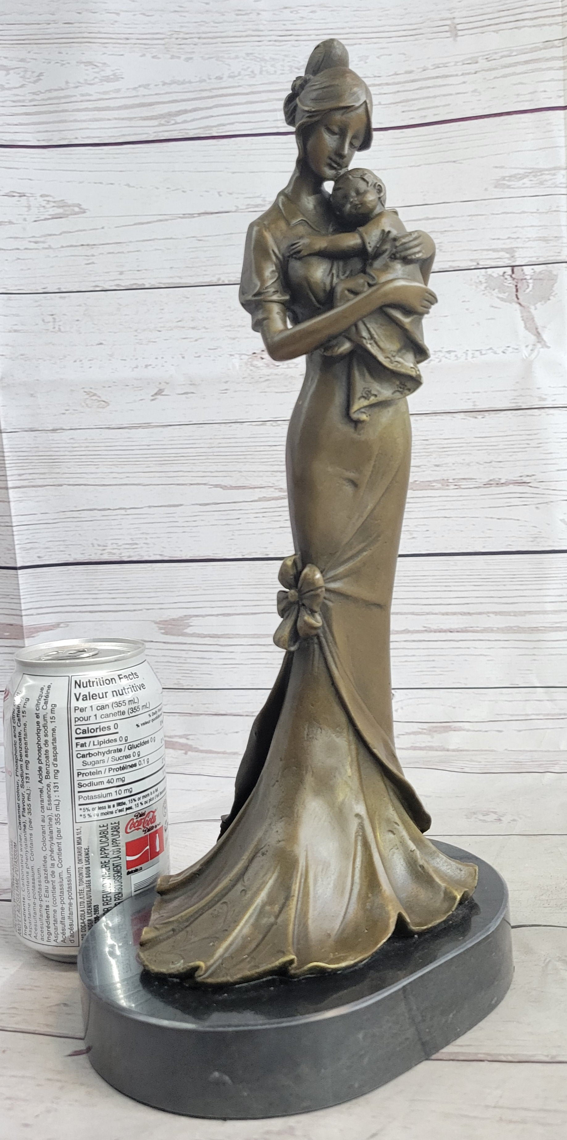 Red Barrel Studio® Woodbridge Mother Holding Baby Child Bronze Statue ...