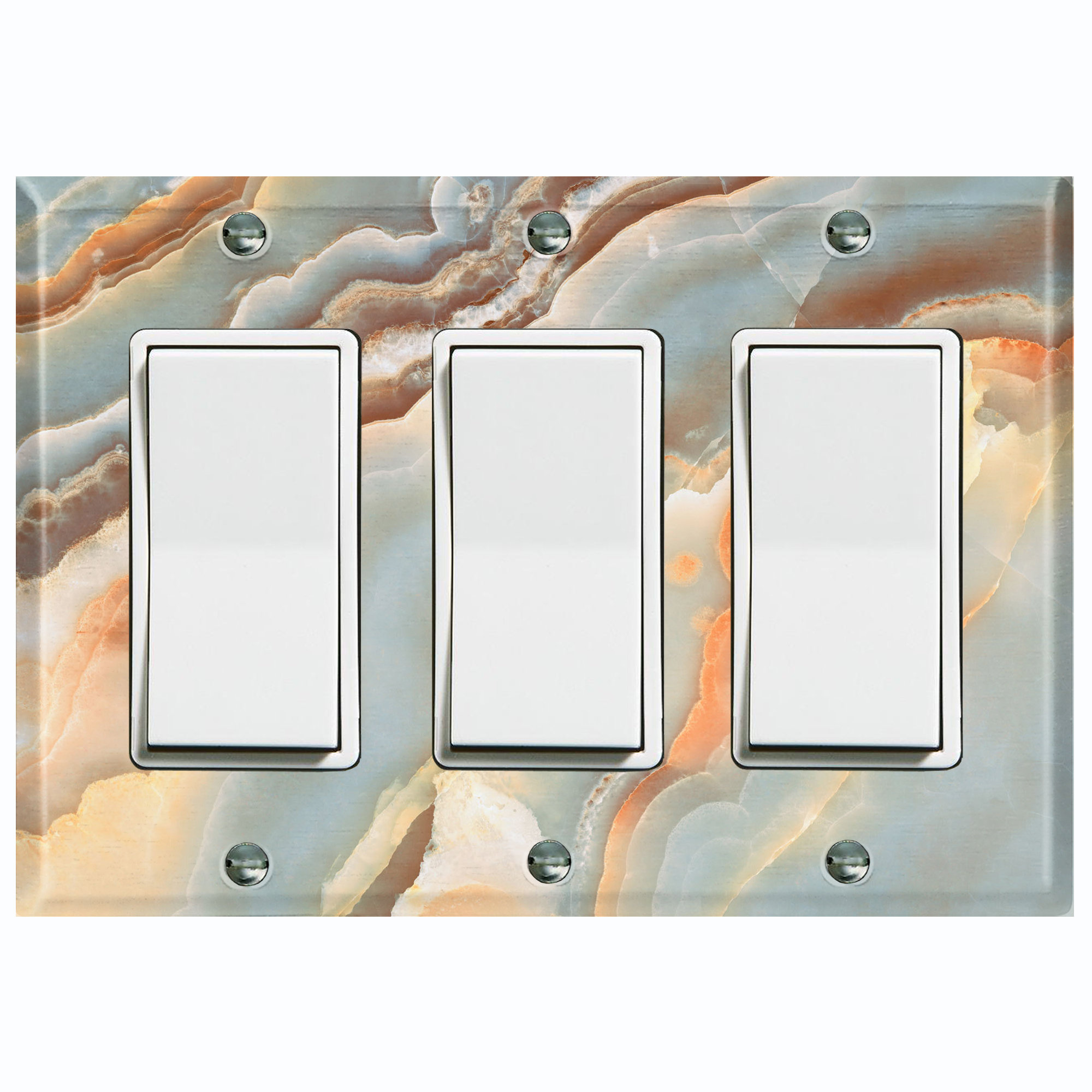WorldAcc 3-Gang Toggle Light Switch Wall Plate | Wayfair