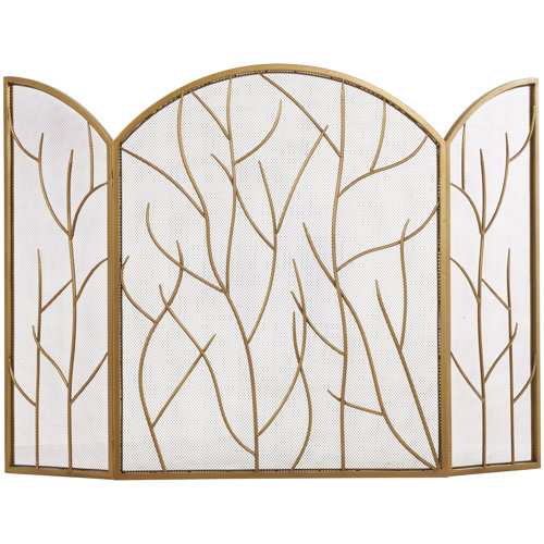 Mercer41 3 Panel Metal Fireplace Screen | Wayfair
