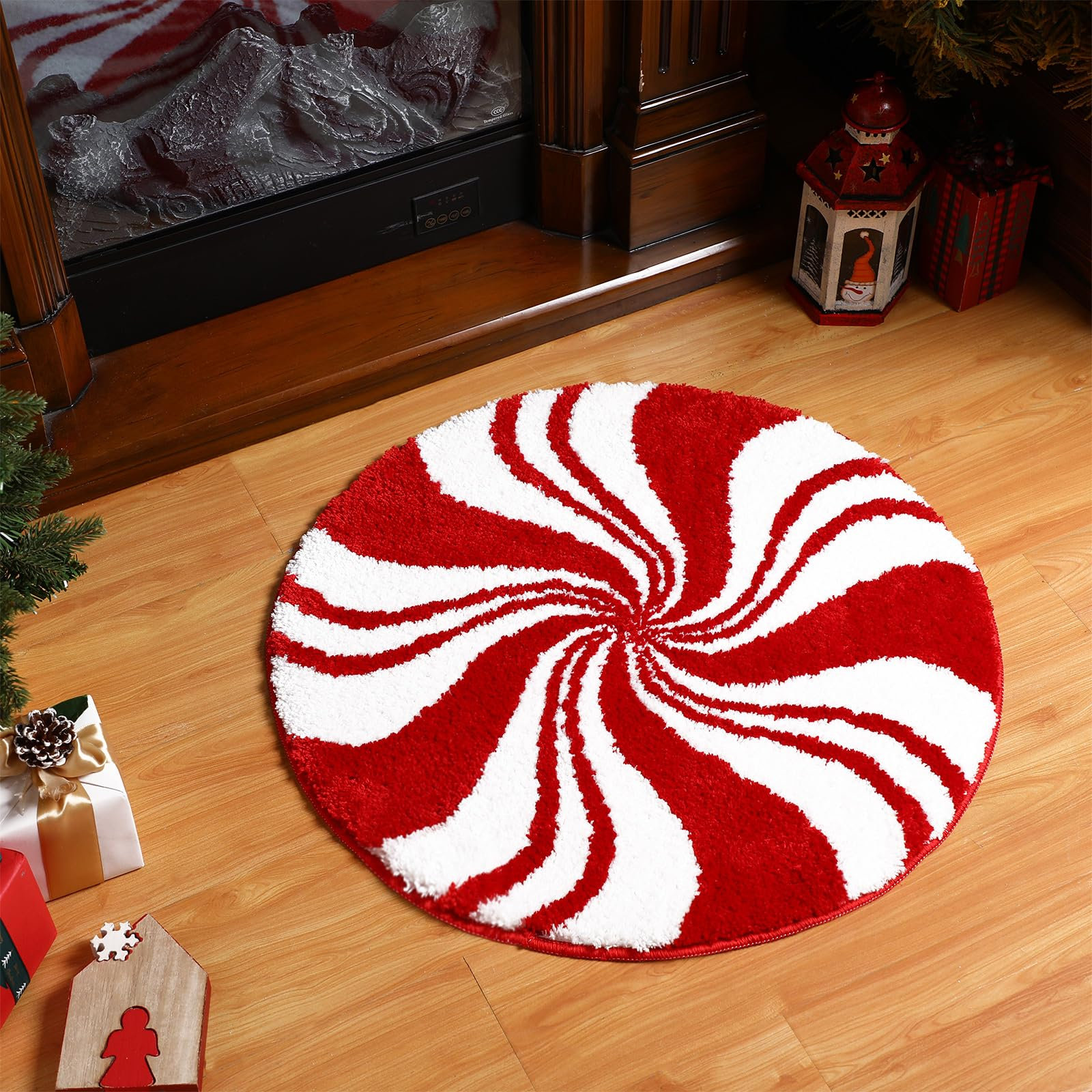 MASMIO Bathroom Rugs Decor Christmas Candy Rug | Wayfair