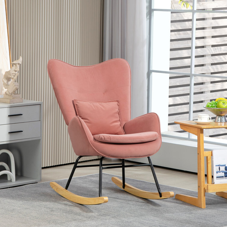 Homcom Velvet, Sponge Rocking Chair | Wayfair.co.uk
