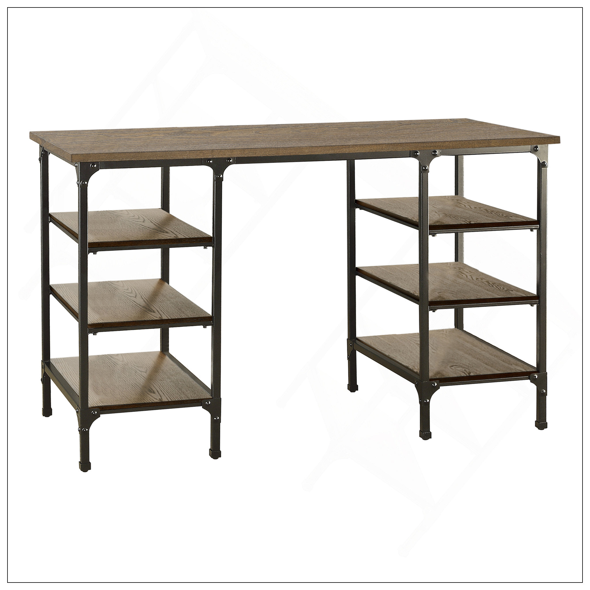 Ebern Designs Charming Counter Height Writing Desk With Multiple ...