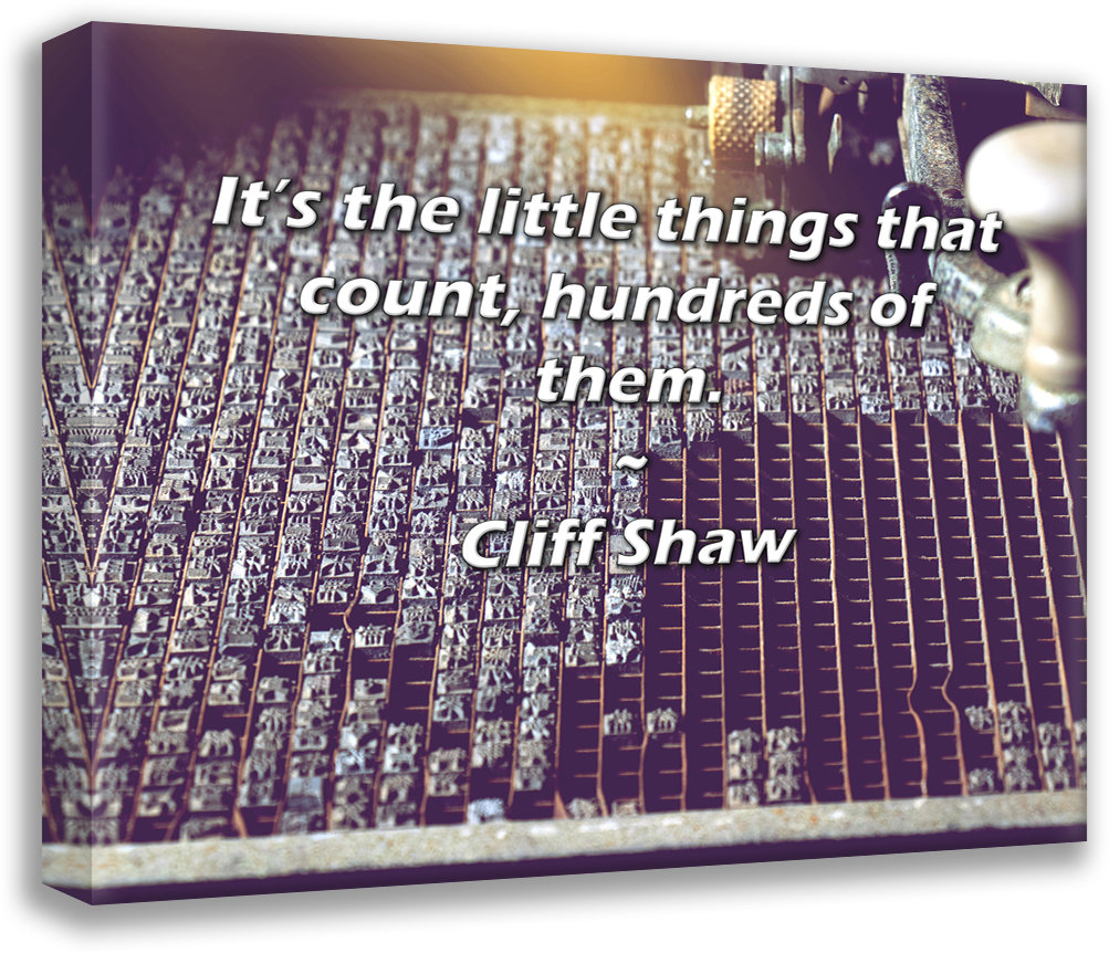 Trinx Gallery Wrapped Canvas By Cliff Shaw: "It’s the little things ...