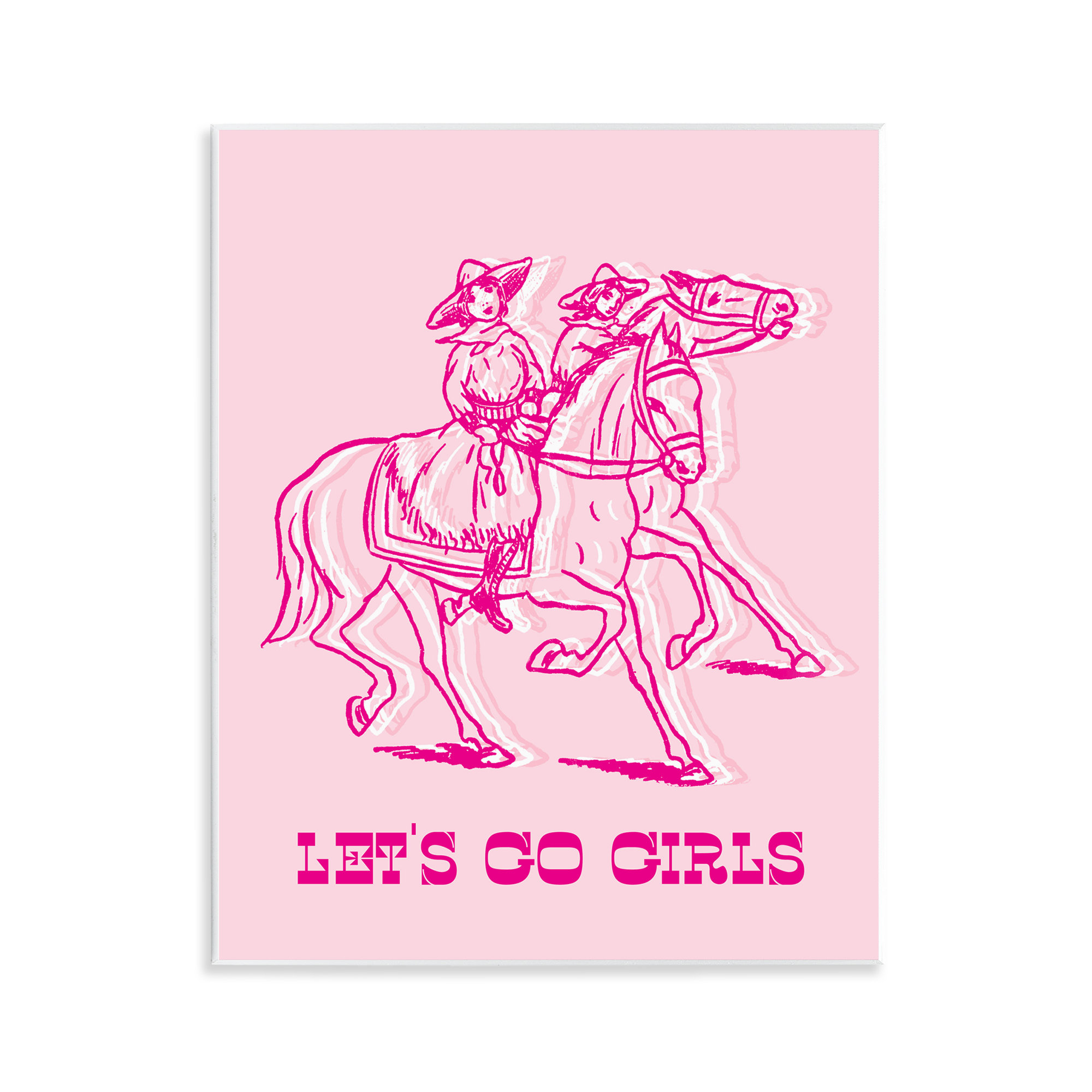 Ebern Designs Let's Go Girls Outline Wall Plaque Art by Daphne Polselli ...