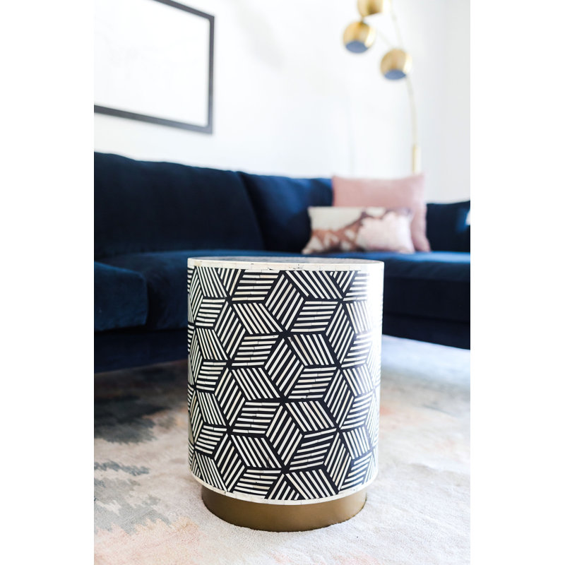 Corrigan Studio® Boutin Geo Bone End Table | Wayfair