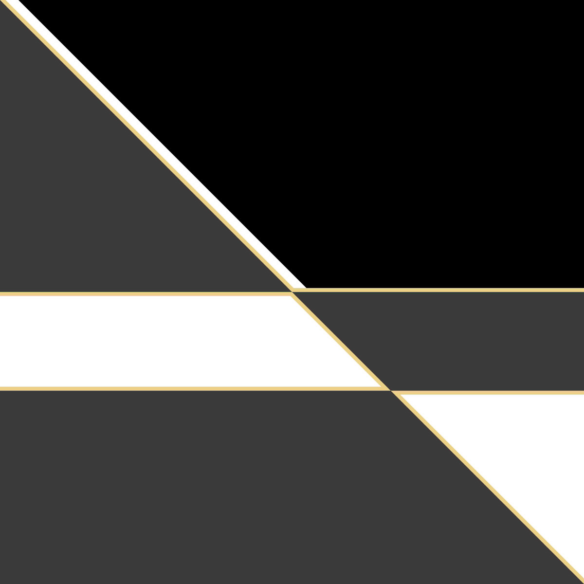 Mercer41 Black And White With Gold Color Blocking | Wayfair