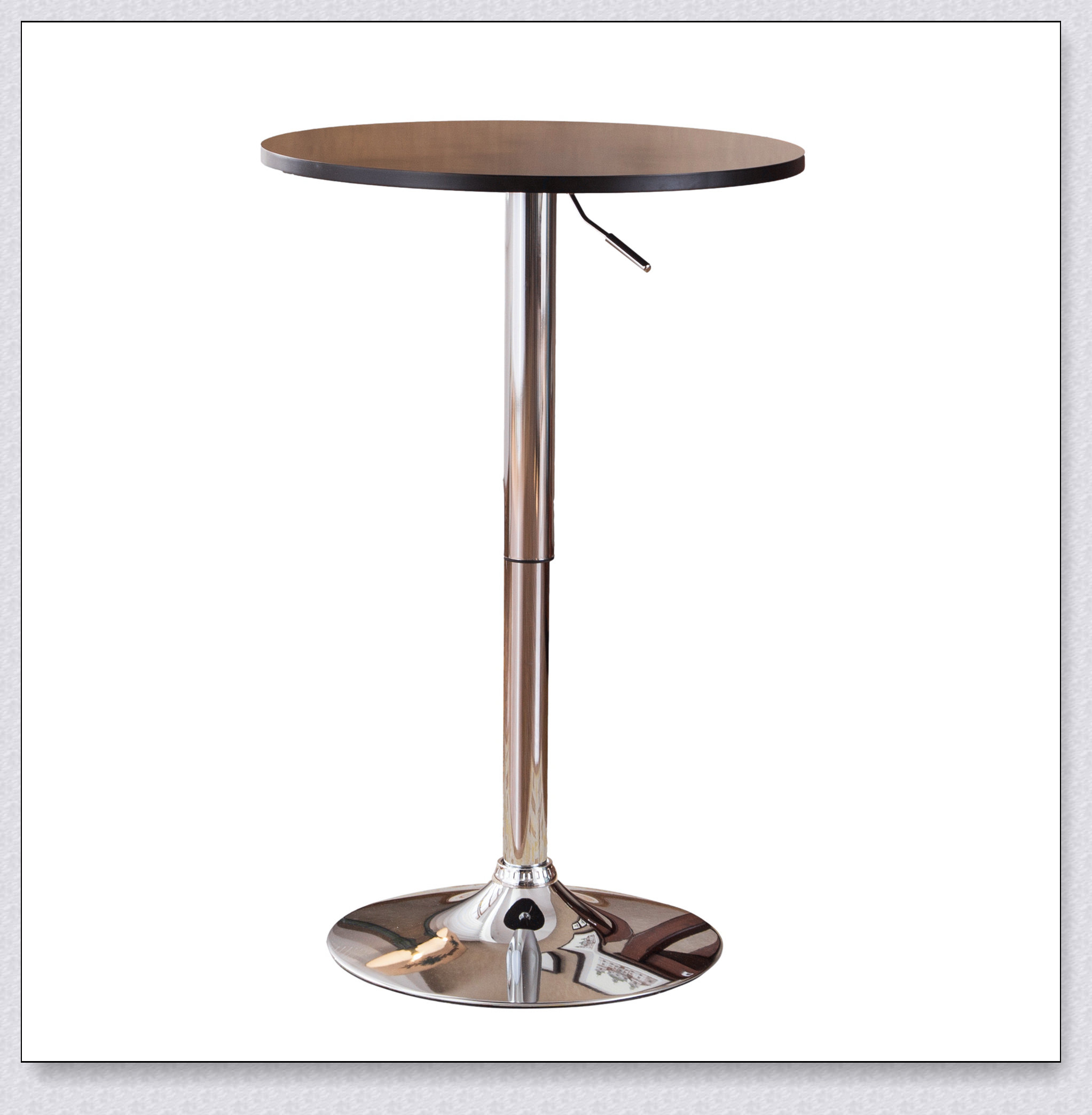 Wrought Studio™ Adjustable Height with Leg And Base Metal Bar Table ...