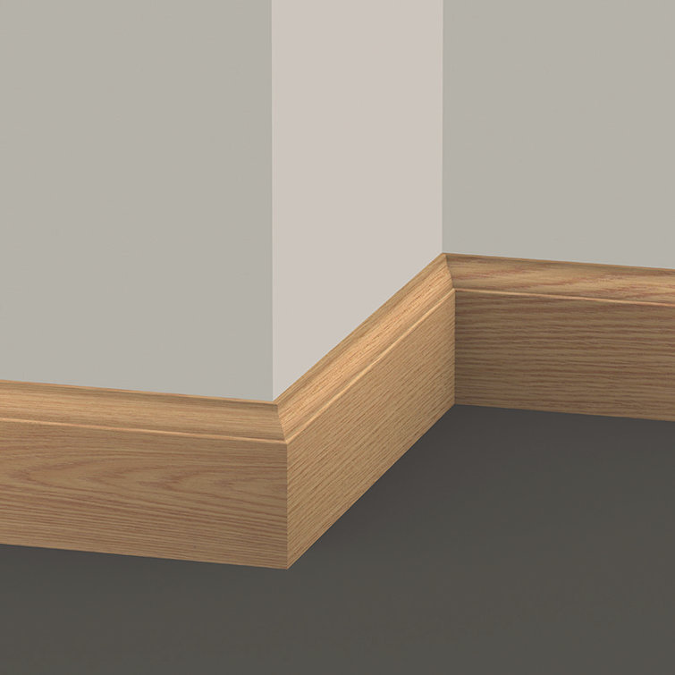 Metrie 7/16" x 3-1/4" x 08' Natural Oak Baseboard | Wayfair