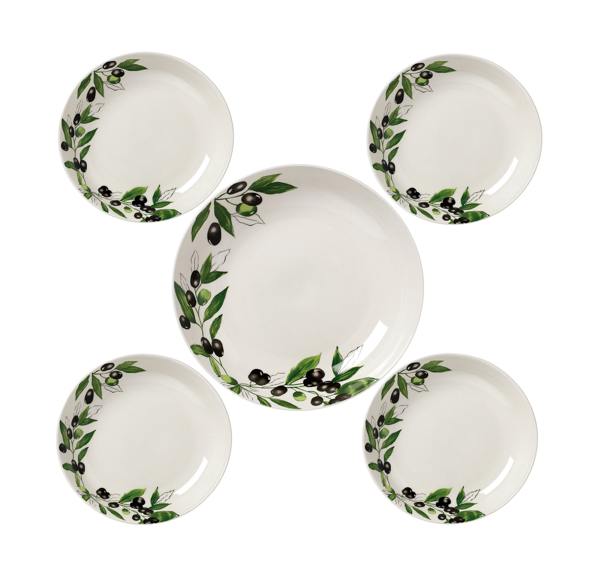 Lorren Home Trends Olive 5 Piece Pasta Set By Lorren Home Trends ...