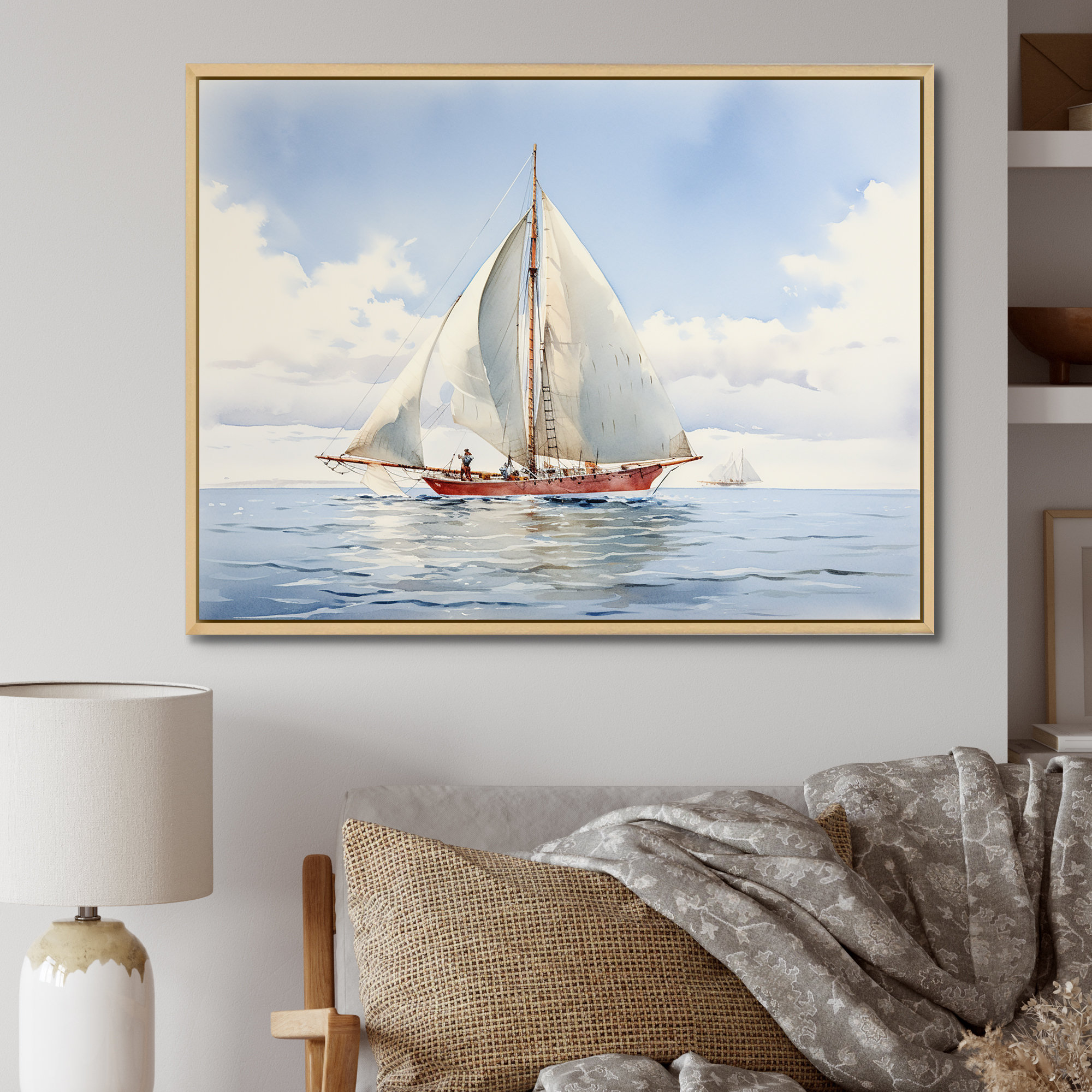 Breakwater Bay Seafaring Symphony Sailboat Serenity - Boat Sailing Wall ...