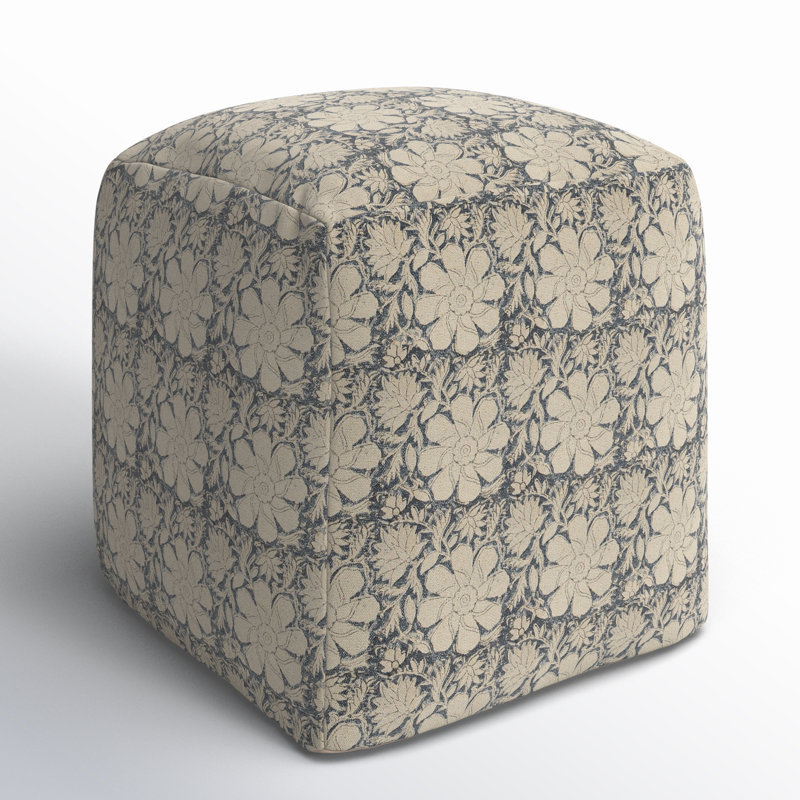 Kelly Clarkson Home Ava Square Floral Pouf Ottoman "& Reviews" | Wayfair