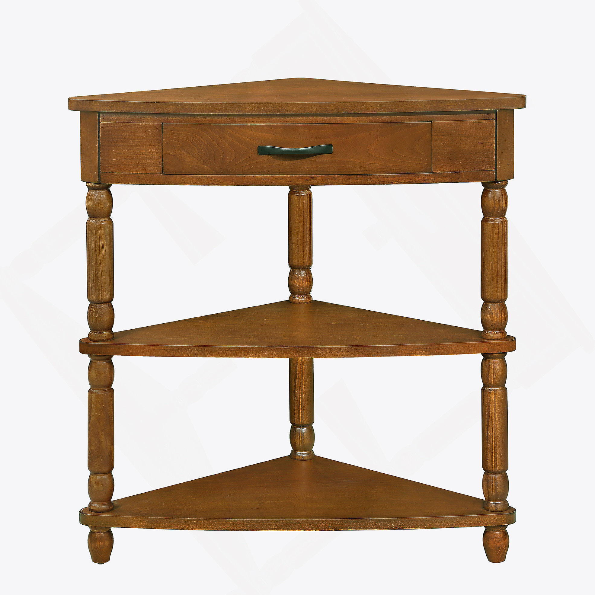 Ophelia & Co. 33.8'' Small Triangle Corner Table, Wood Corner Side ...