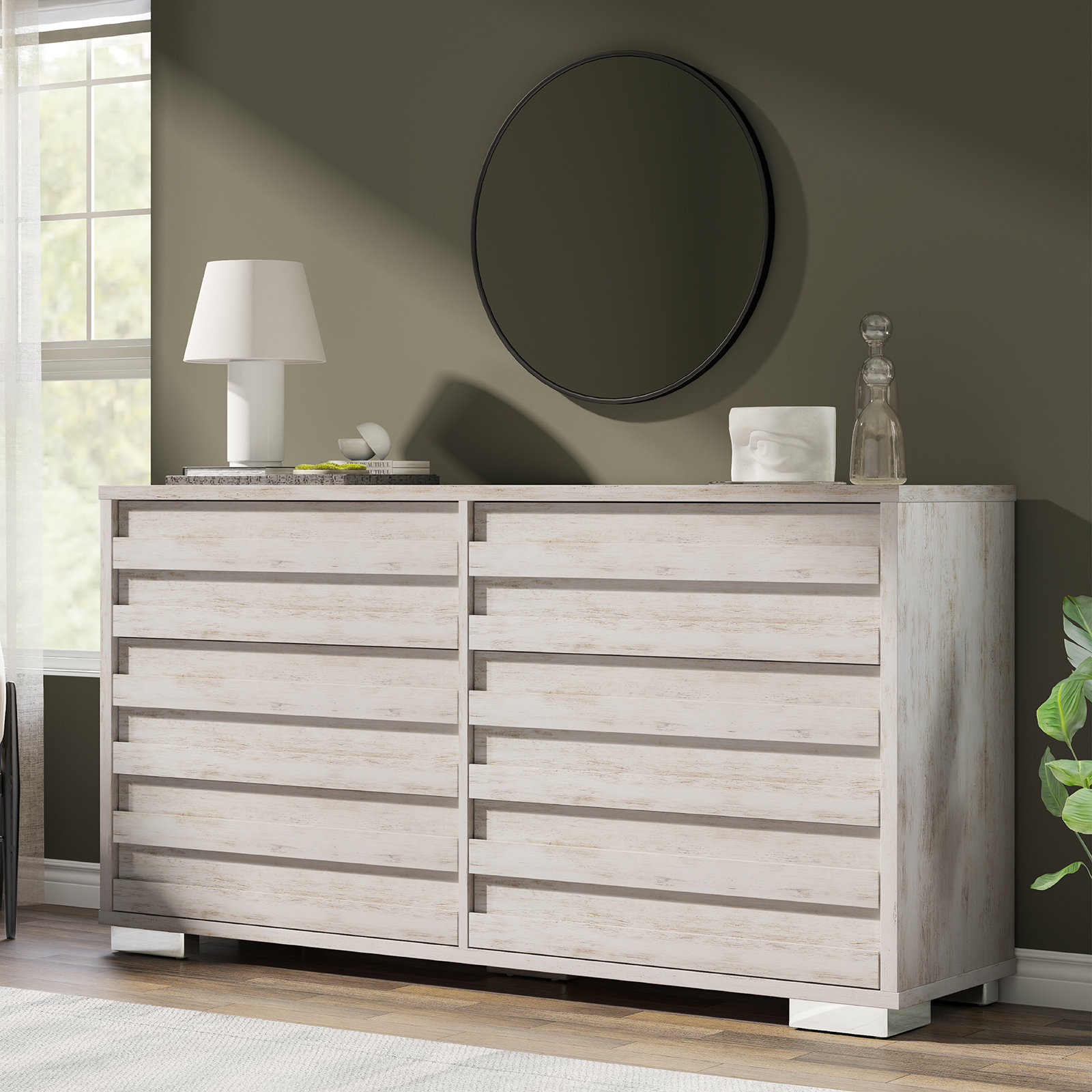 Ebern Designs Louby 6 Drawers Dresser For Bedroom, 54" Wide Chest Of ...