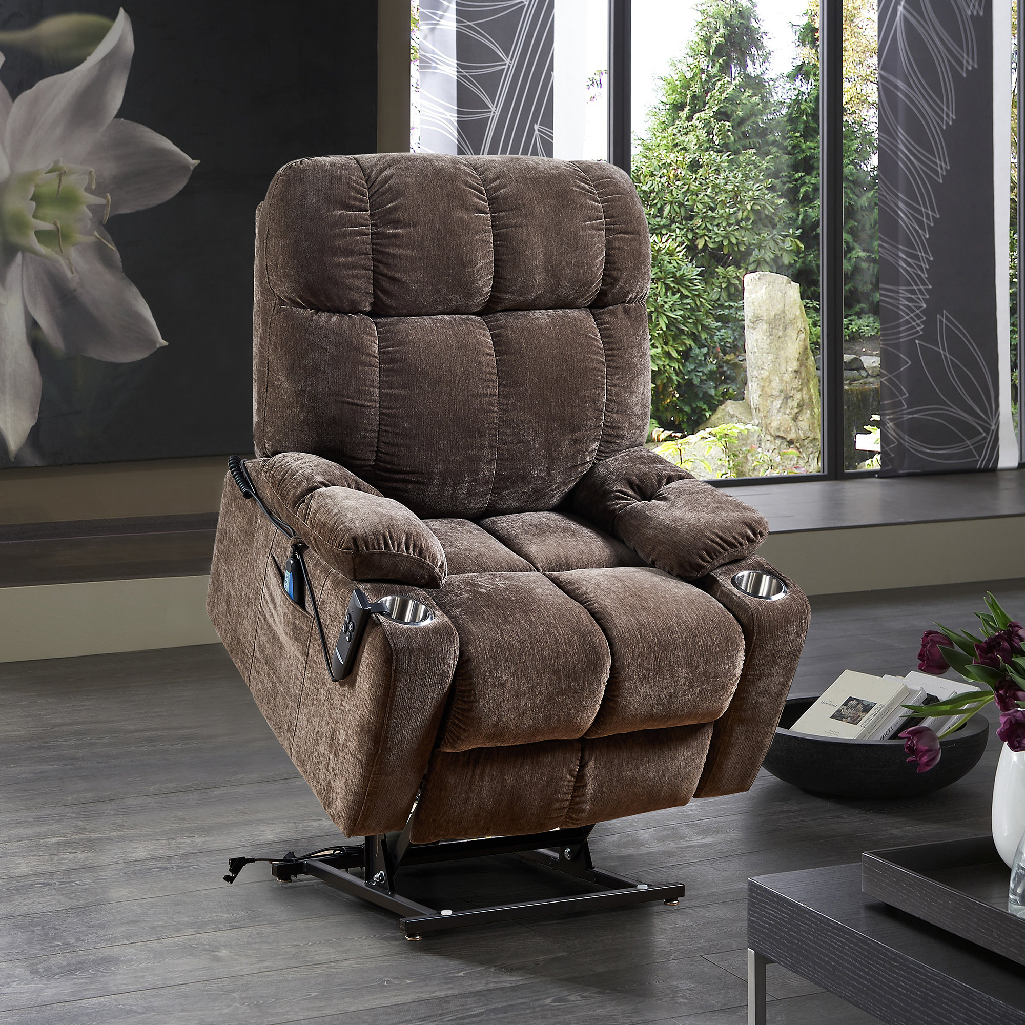 Hokku Designs Liyasi Dual OKIN Motor Power Lift Recliner Chair For ...