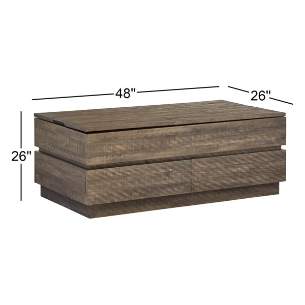 Birch Lane™ Leanora Premium Materials Lift Top Block Coffee Table with ...