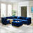 Mercer41 Contemporary Vertical Channel Tufted Velvet Single Arm Sofa ...