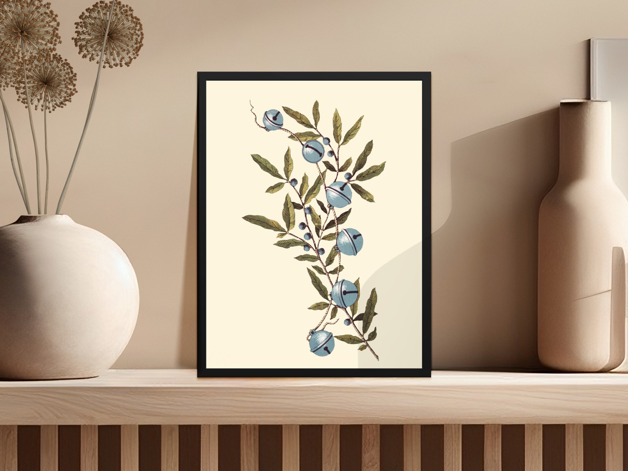17 Stories Bluebell Twig Botanical Illustration Art Print Framed Poster ...