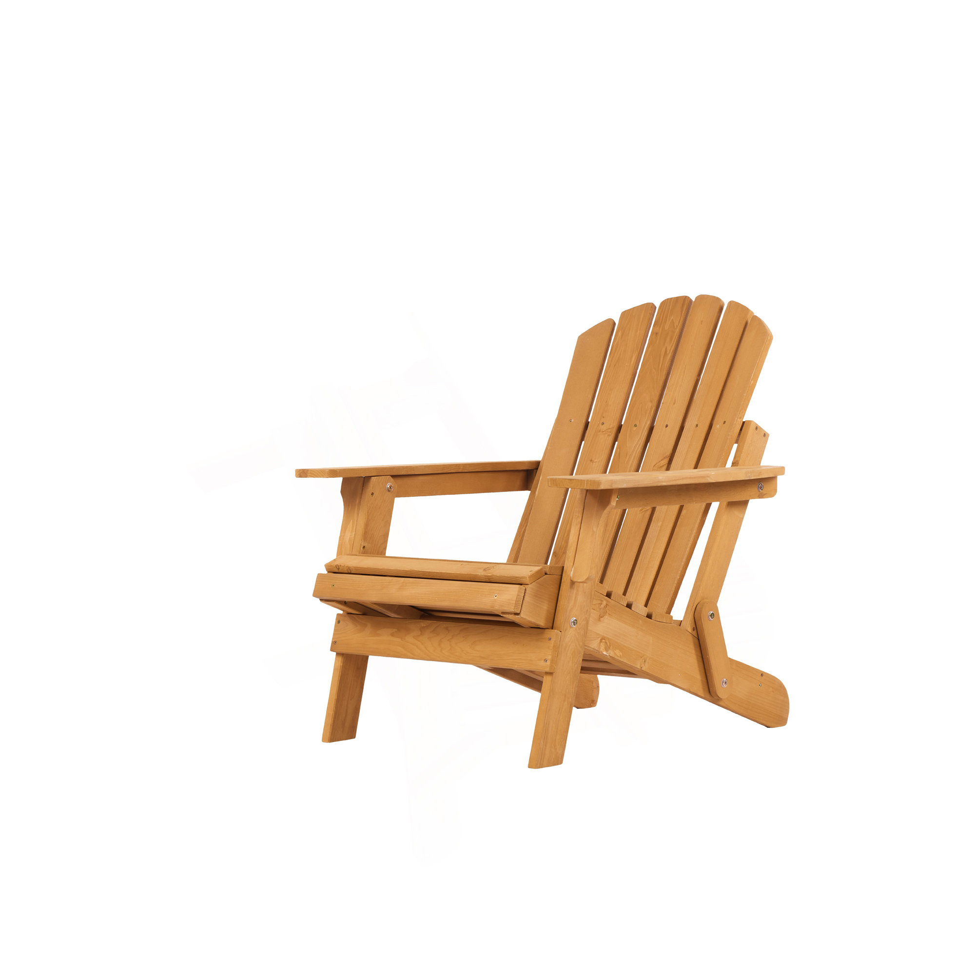 Ophelia & Co. Outdoor Wooden Folding Adirondack Chair With Retractable ...