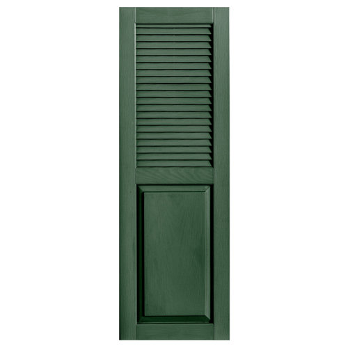 Alpha Shutters Cathedral Top Combination Shutters Pair & Reviews | Wayfair