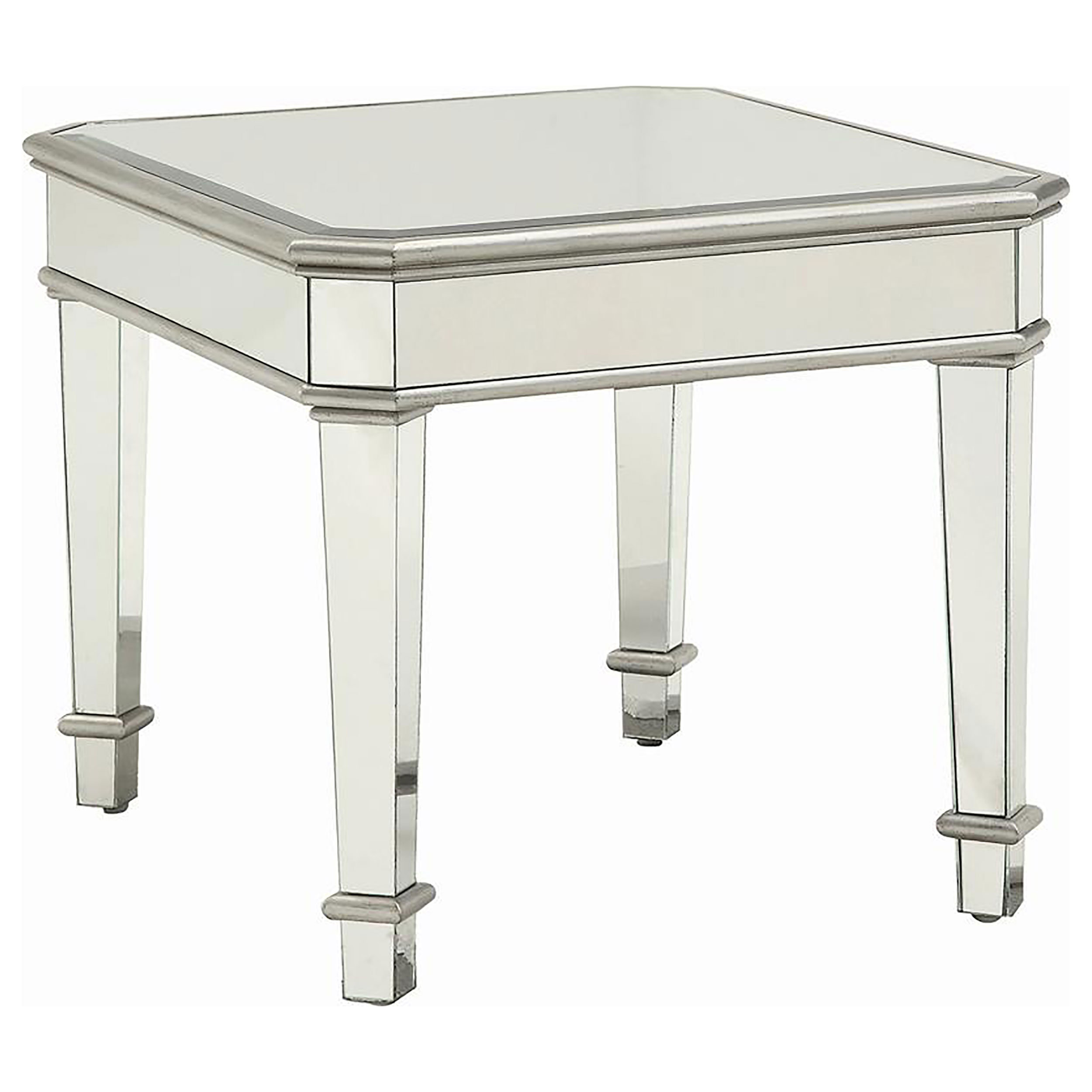 Alma Eisley Mirrored Glass Top End Table | Wayfair