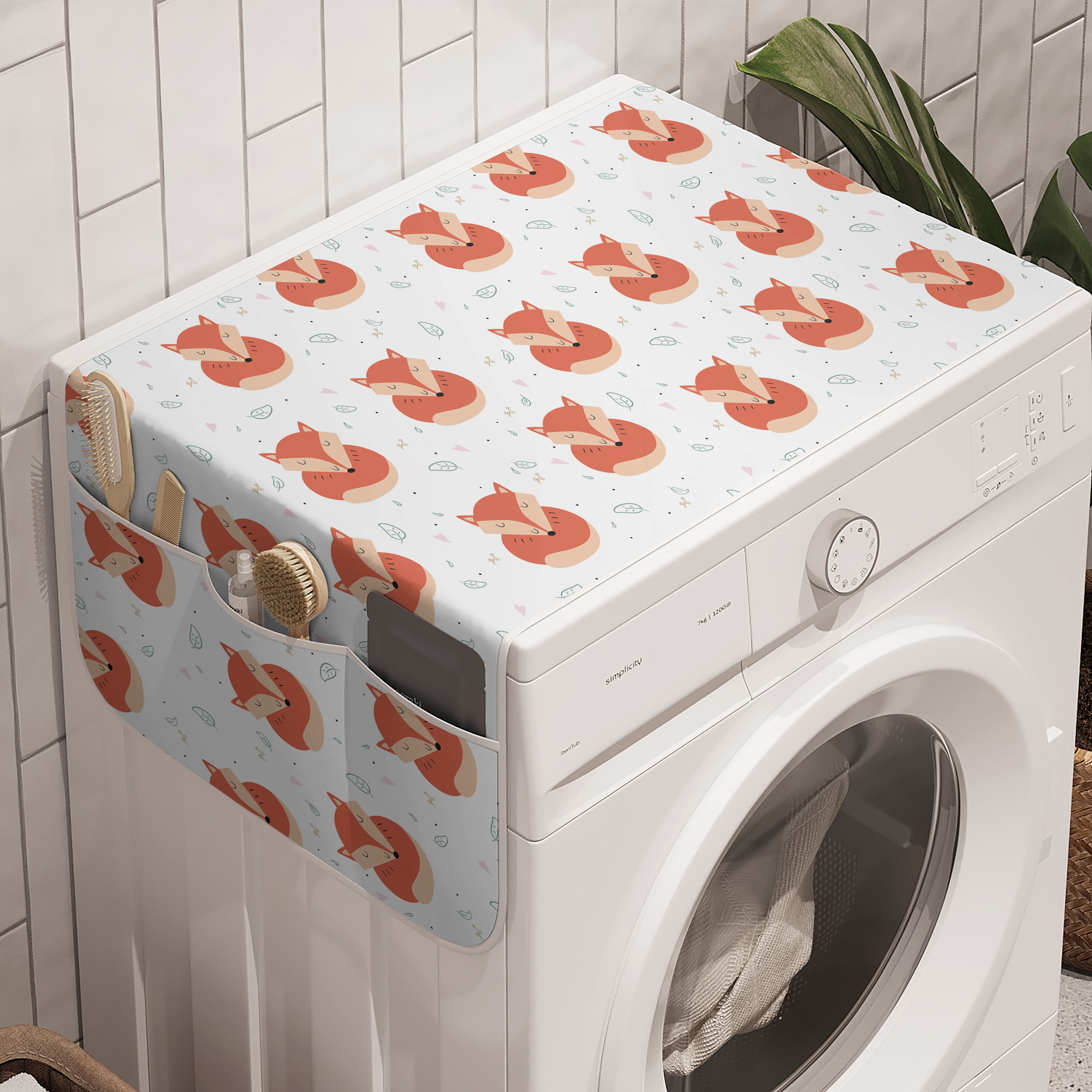 East Urban Home Fox Washing Machine Organizer Pack of 2 47" x 18.5 ...