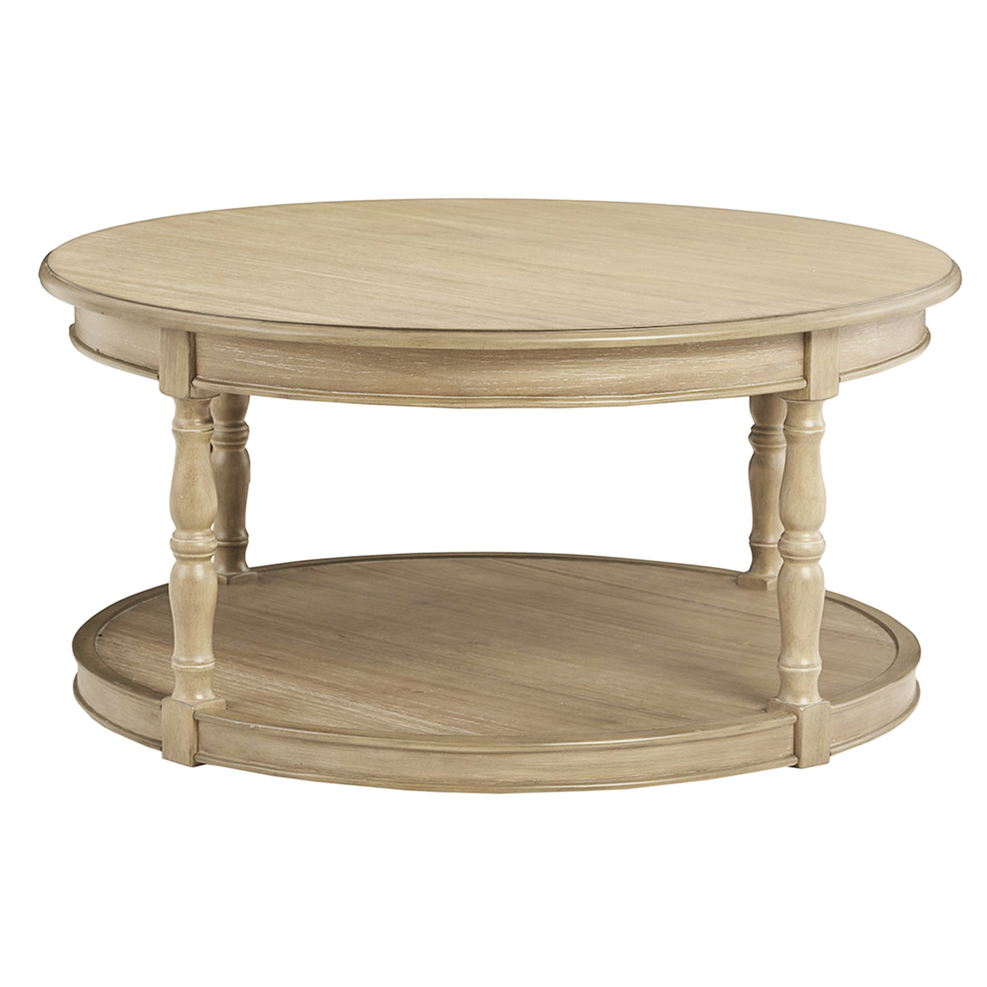 Brayden Studio® Castered Coffee Table With Round Surface, Natural Wood ...