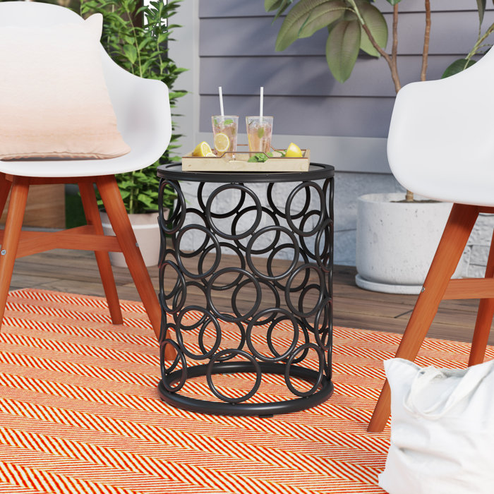17 Stories Marilla Ceramic Outdoor Side Table & Reviews | Wayfair