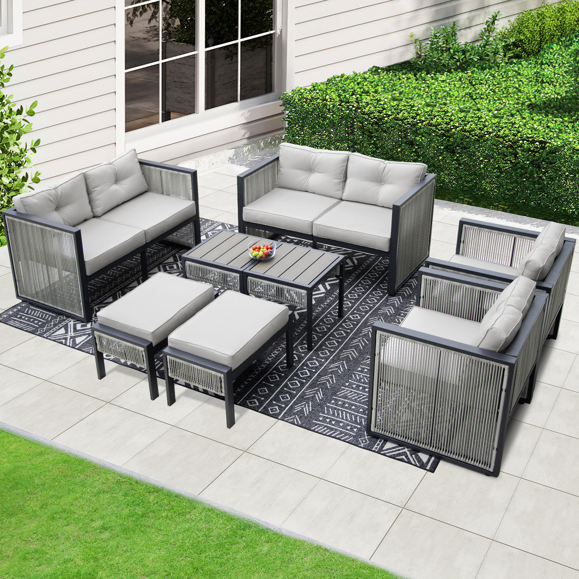 Latitude Run® Lyfe 6 - Person Outdoor Seating Group with Cushions | Wayfair