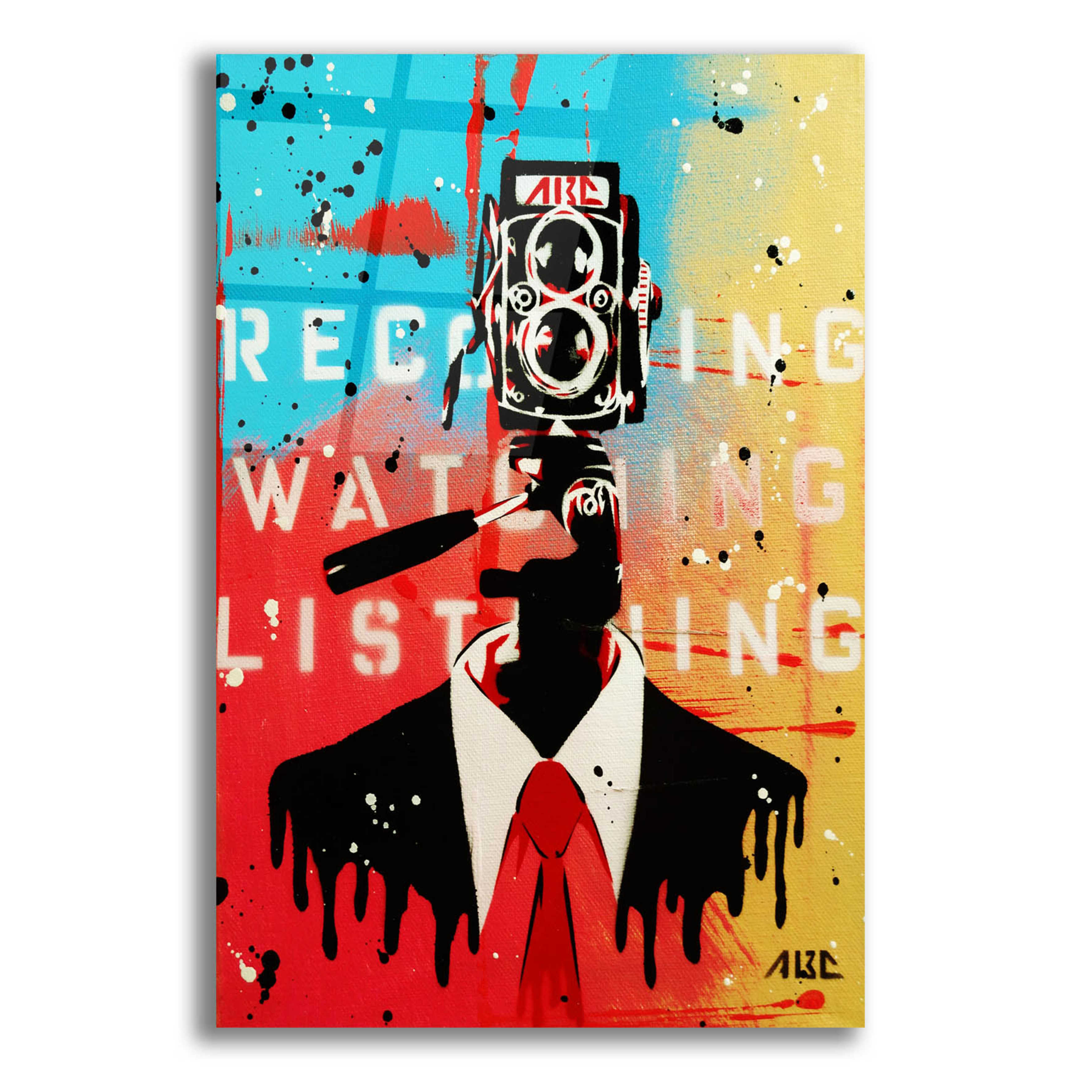 Trinx ''NSA Camera Man'' By Abcartattack, Acrylic Glass Wall Art, 12 ...