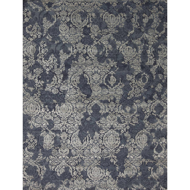 Samad Rugs Paradise Floral Hand Knotted Wool/Silk Area Rug in Copper ...