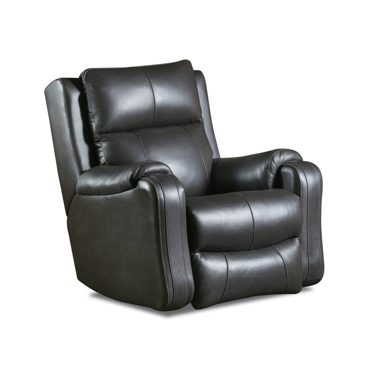 Southern Motion Contour Genuine Leather Swivel Rocker Recliner | Wayfair