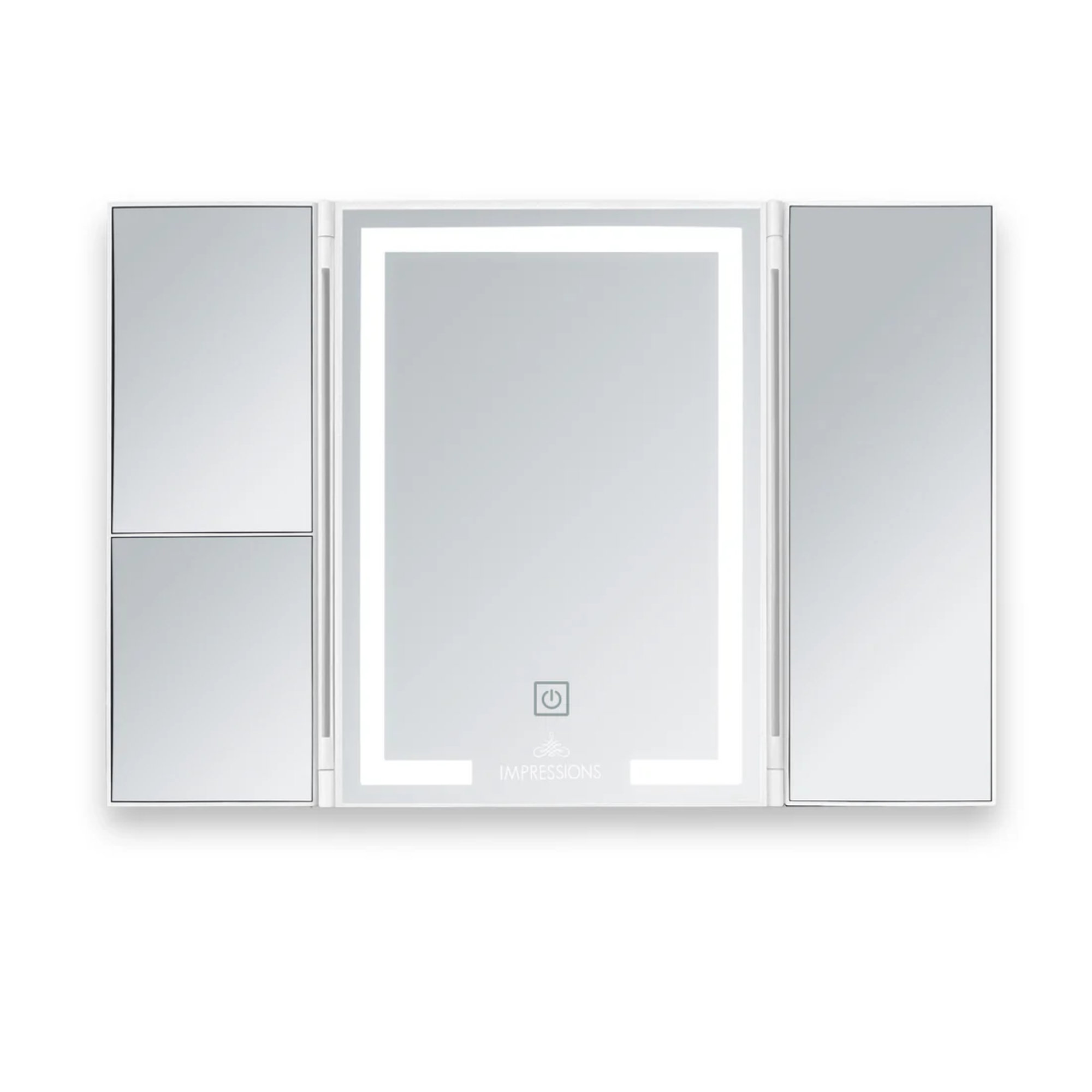 IMPRESSIONS VANITY · COMPANY Lucid Trifold LED Easel Makeup Mirror with ...
