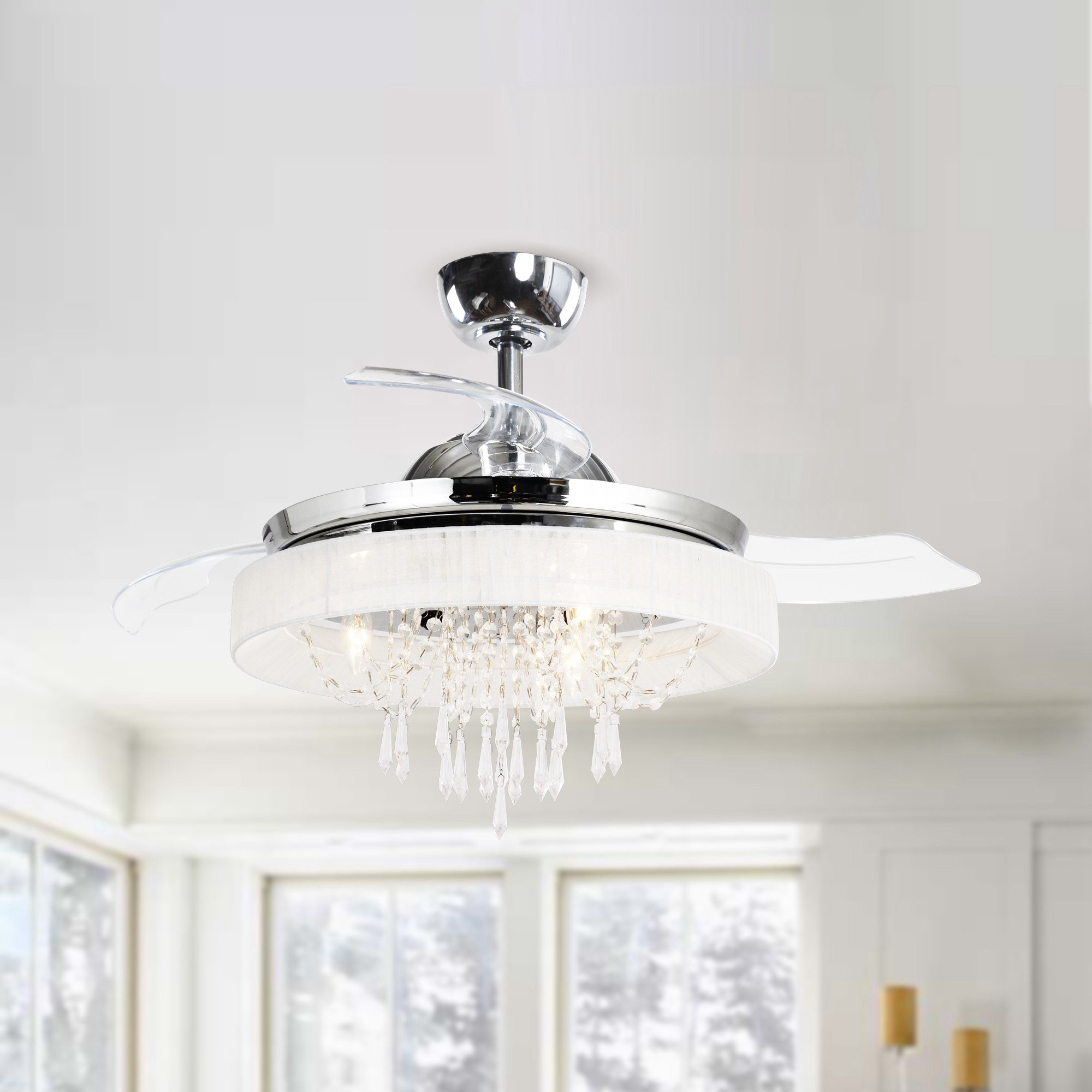 House of Hampton 42.5" Park Row 3 - Blade Retractable Blades Ceiling ...