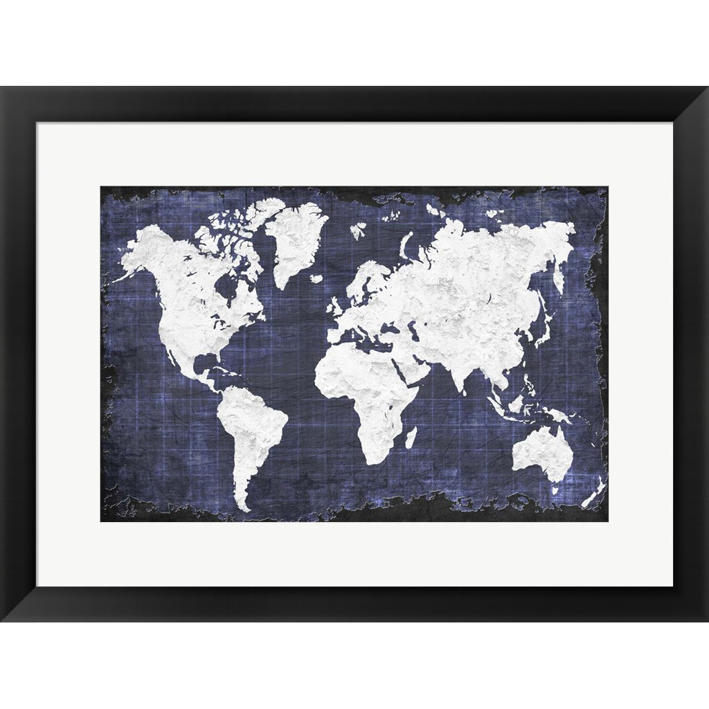Williston Forge World Map by Kimberly Allen - Picture Frame Graphic Art ...