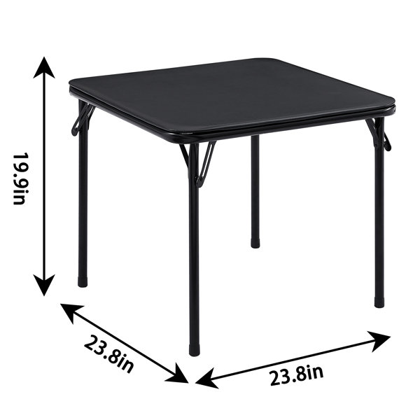Vecelo 34" Folding Square Table Portable Plastic Dining Card Table For ...